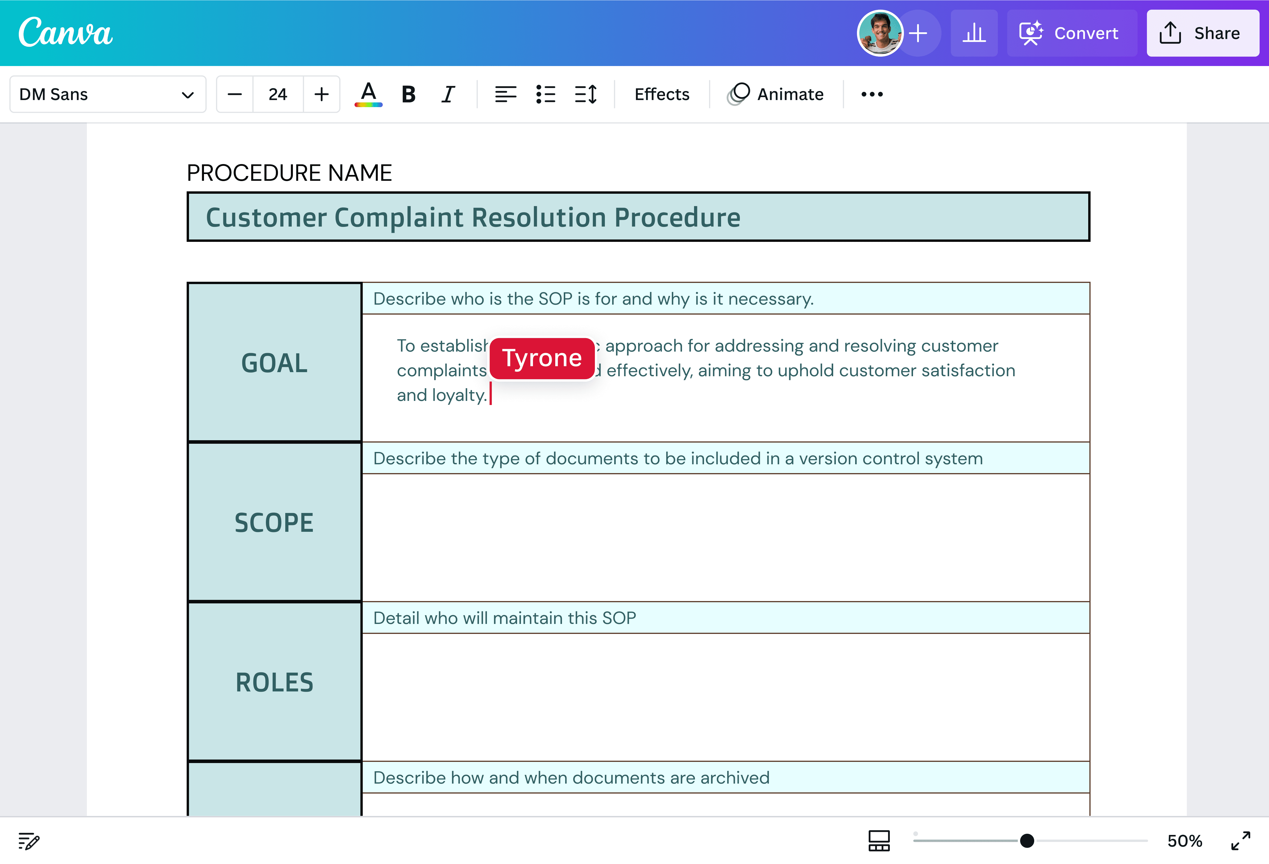 Come scrivere SOP: esempi e modelli di procedure operative | Canva
