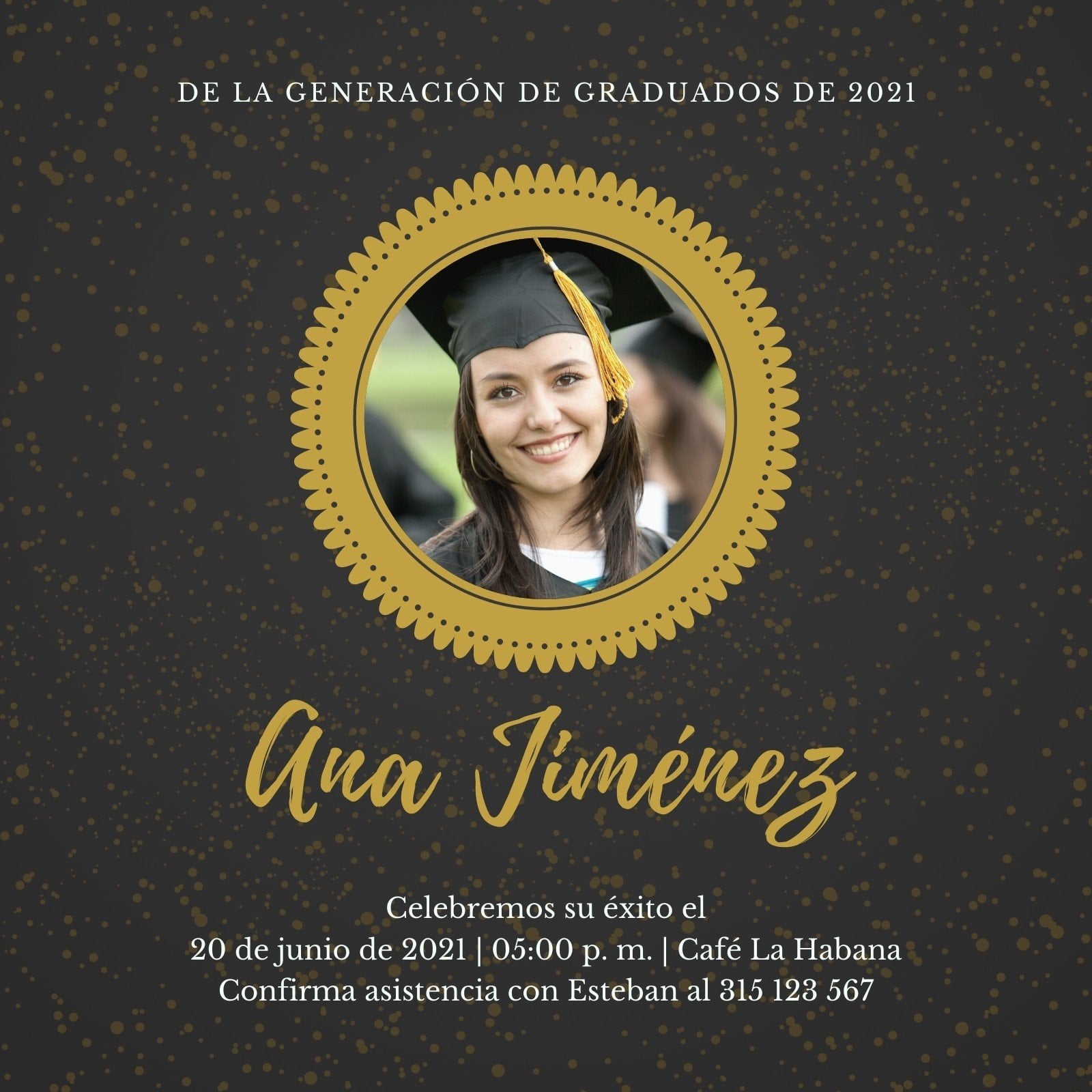 Crear tarjetas de invitacion para graduación gratis | Canva