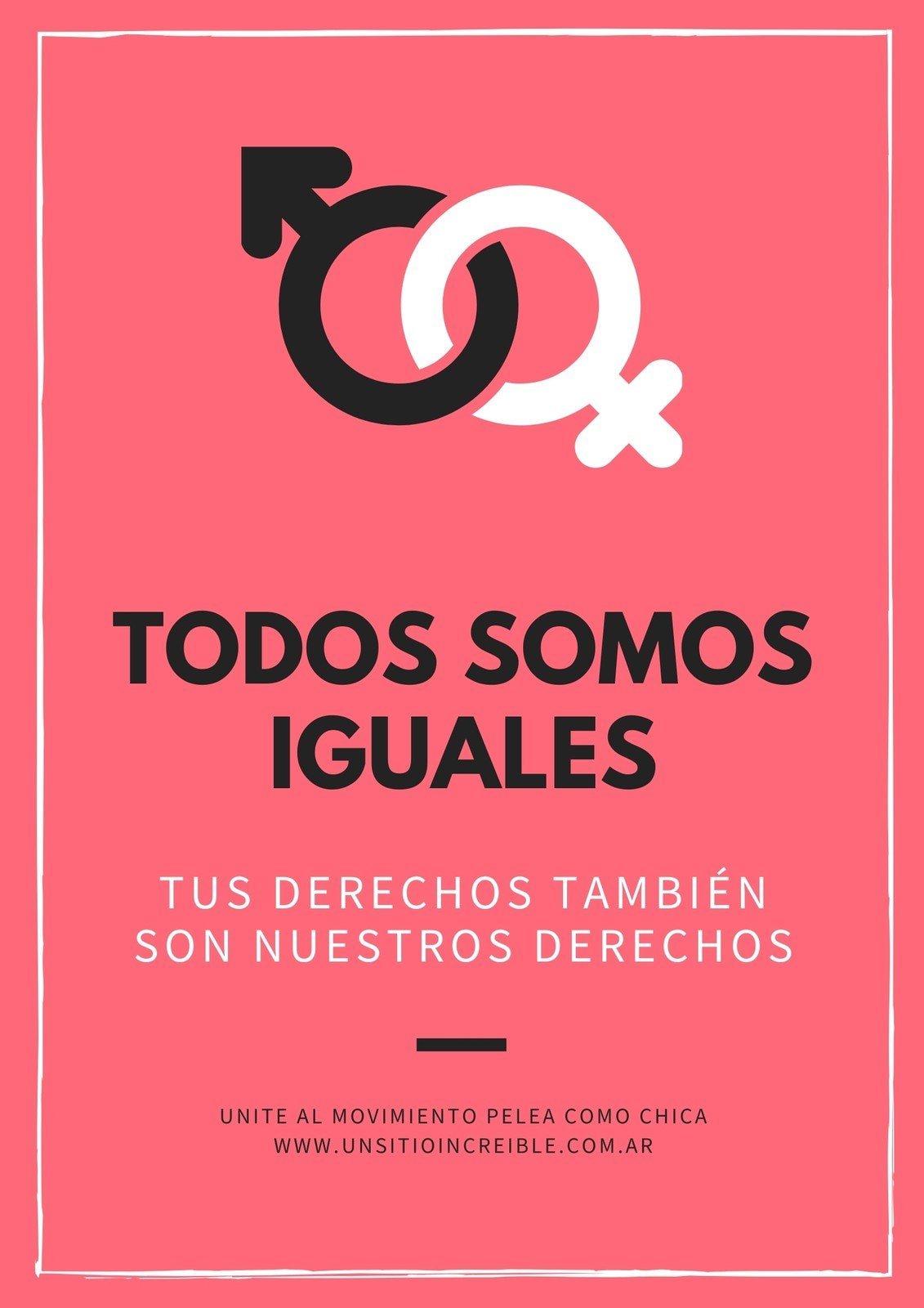 Crea un cartel sobre la igualdad de género | Canva