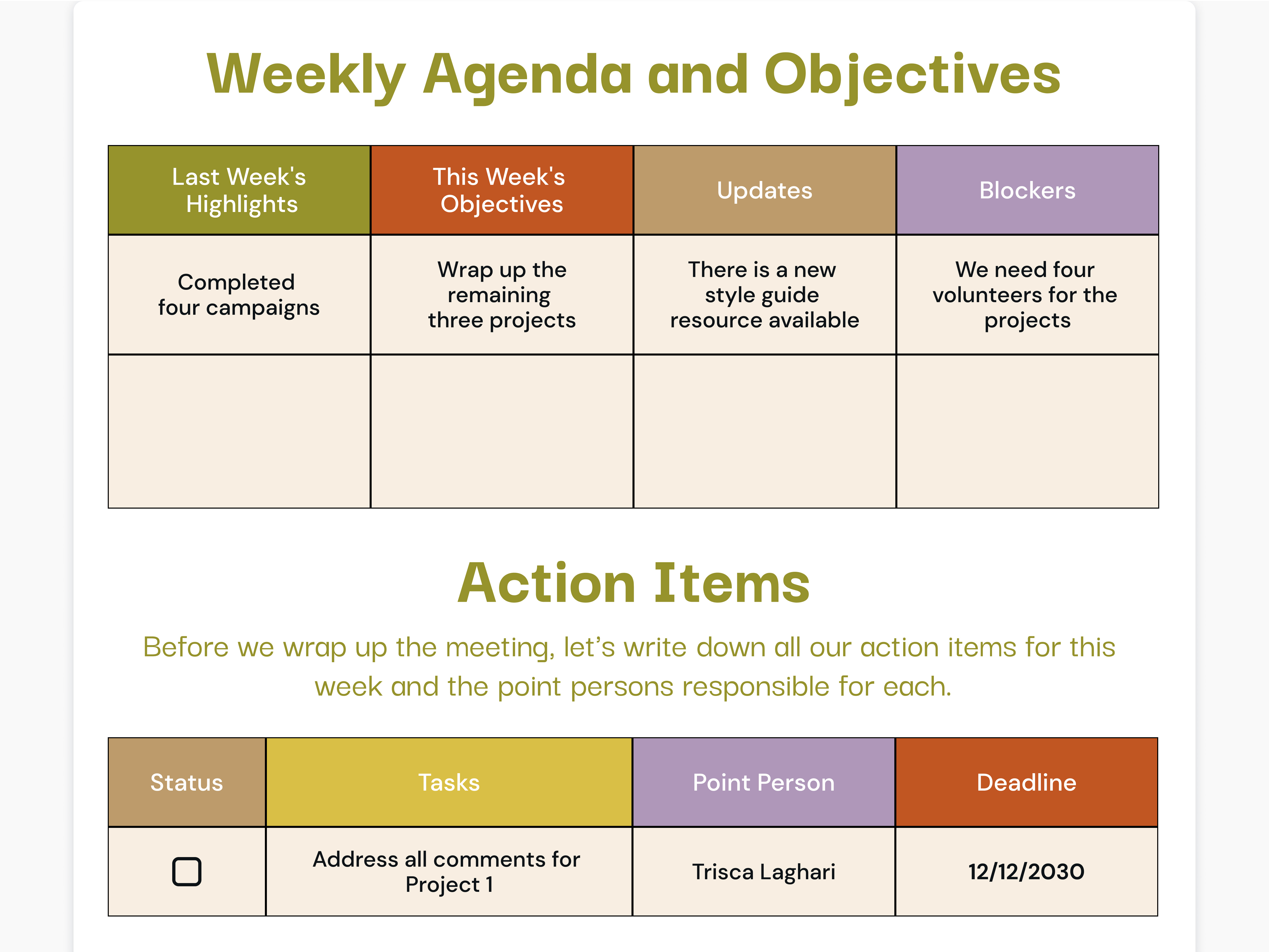 Cách tạo Meeting Agenda (Chương trình họp) chuyên nghiệp | Canva