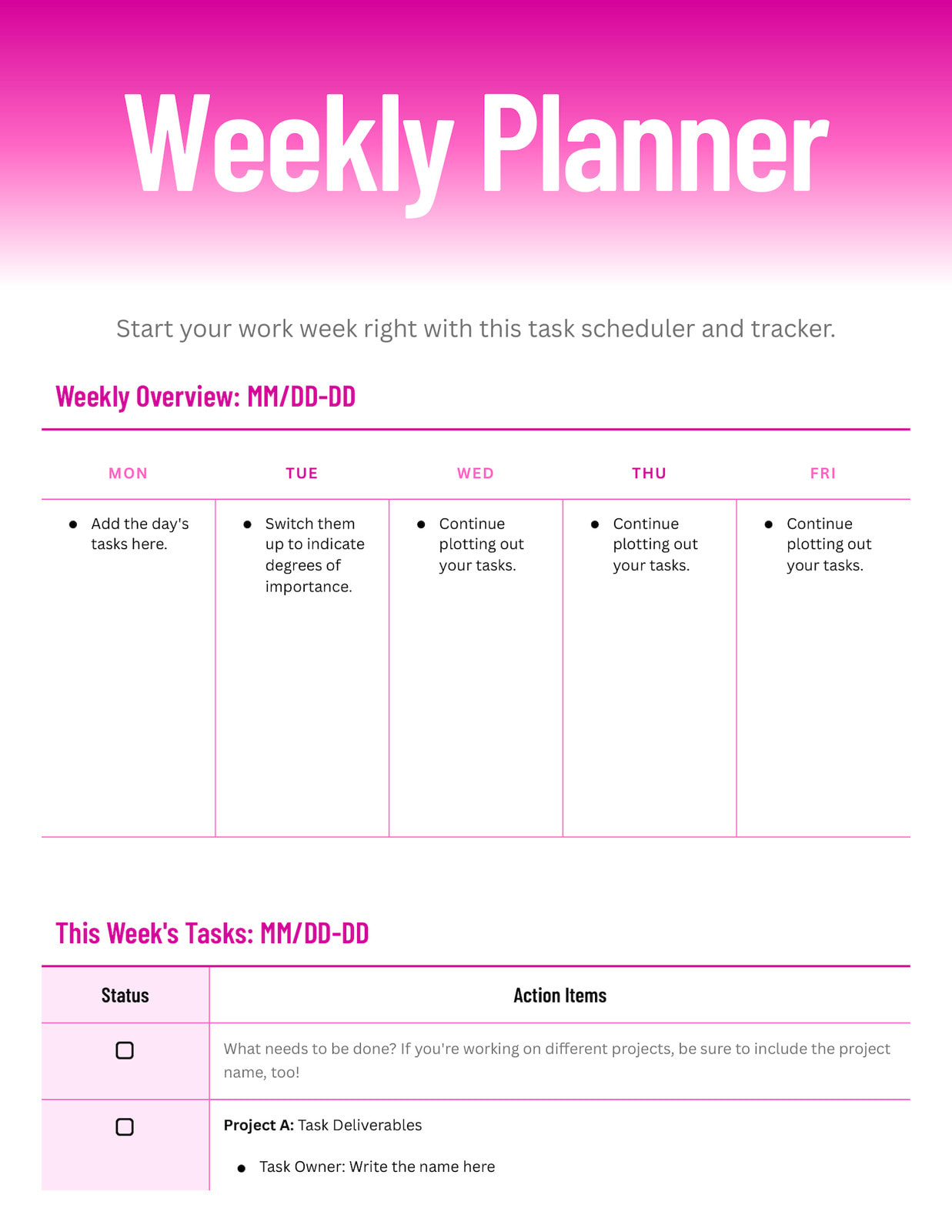 Free Digital Planners - Personalize Planners Online | Canva