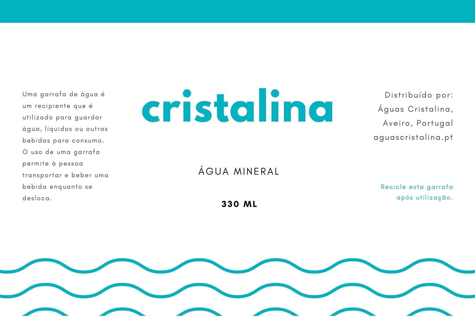 Criar rótulos de garrafa de água online - Canva