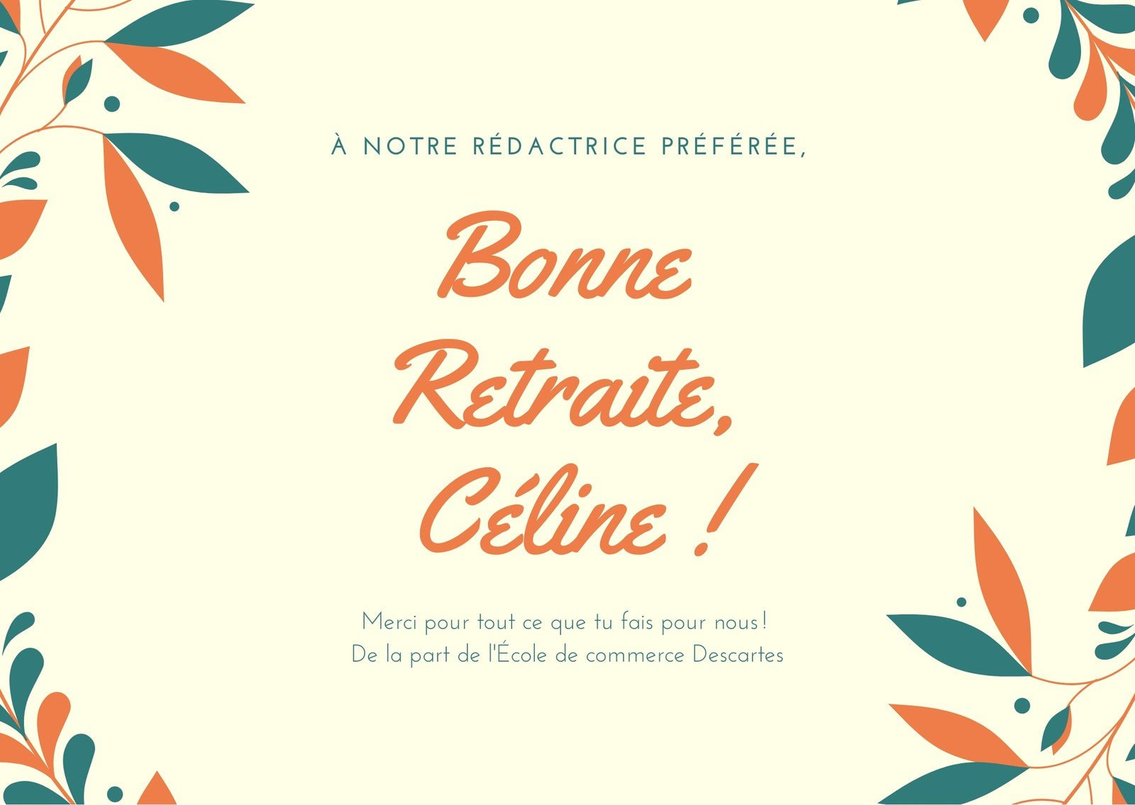 Cartes Dpart En Retraite Gratuites Imprimer