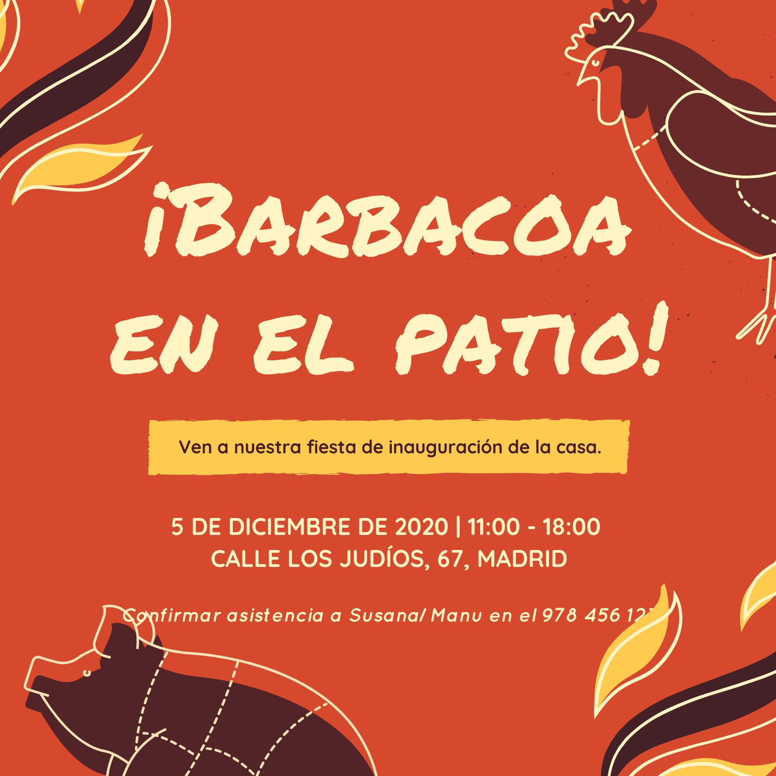 Diseña tus propias invitaciones de inauguración de tu casa - Canva