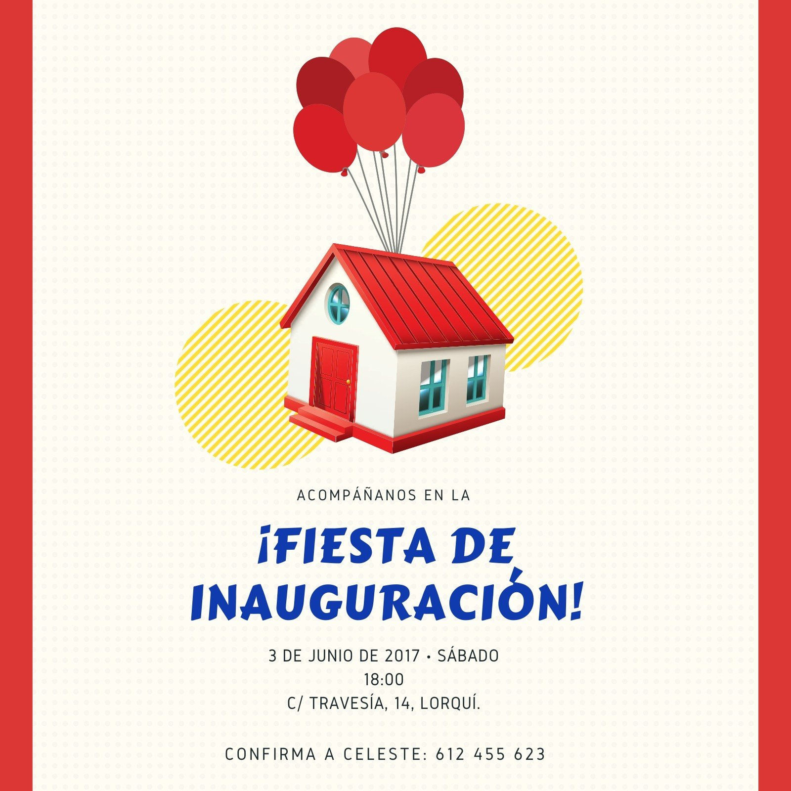 Diseña tus propias invitaciones de inauguración de tu casa - Canva
