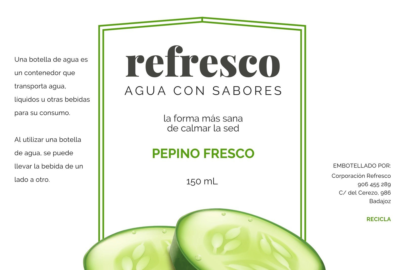 Diseña tus propias etiquetas para botellas de agua - Canva