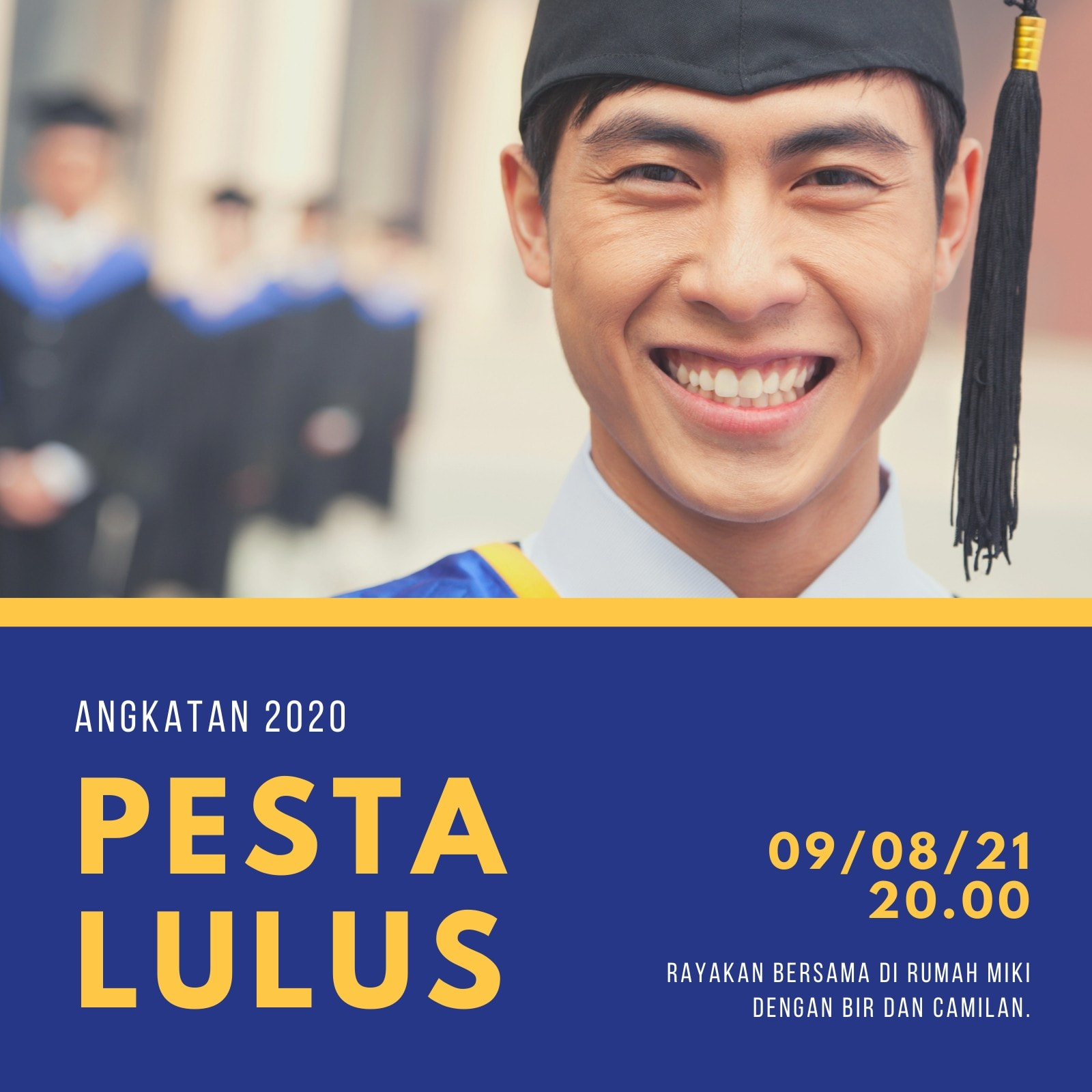 Buat Desain Undangan Wisuda Dengan 100+ Contoh Desain - Canva