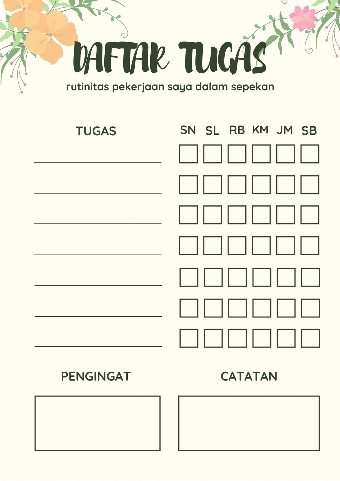 Membuat Daftar Tugas Gratis - Buat Daftar Tugas Online | Canva