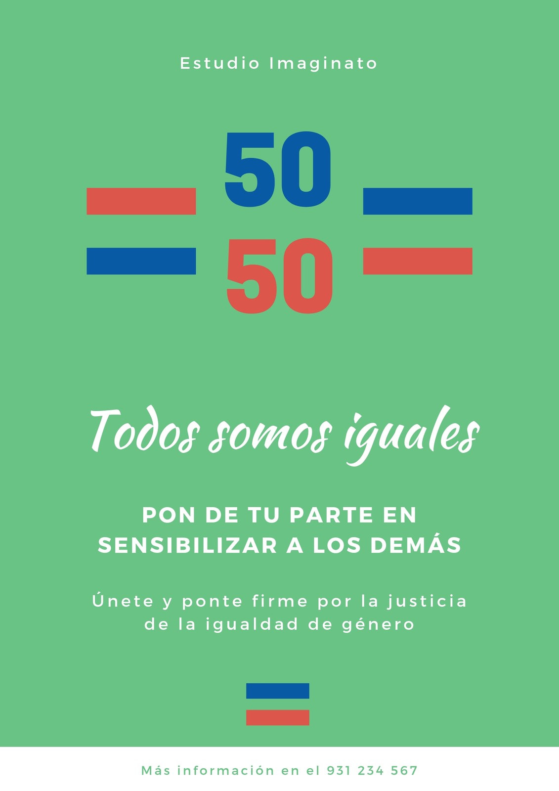 Crea un cartel sobre la igualdad de género | Canva