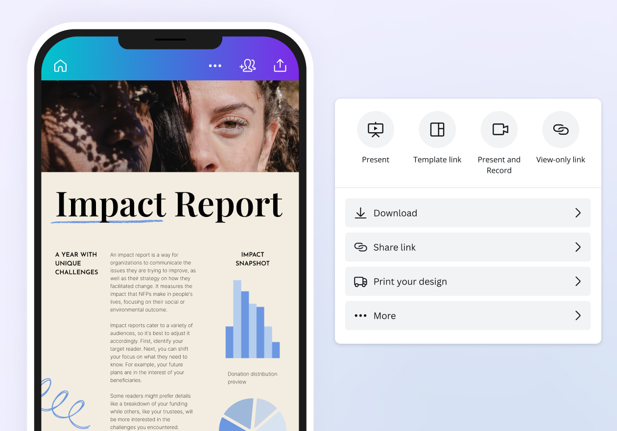 Istogramma gratis online: strumento per creare grafici | Canva