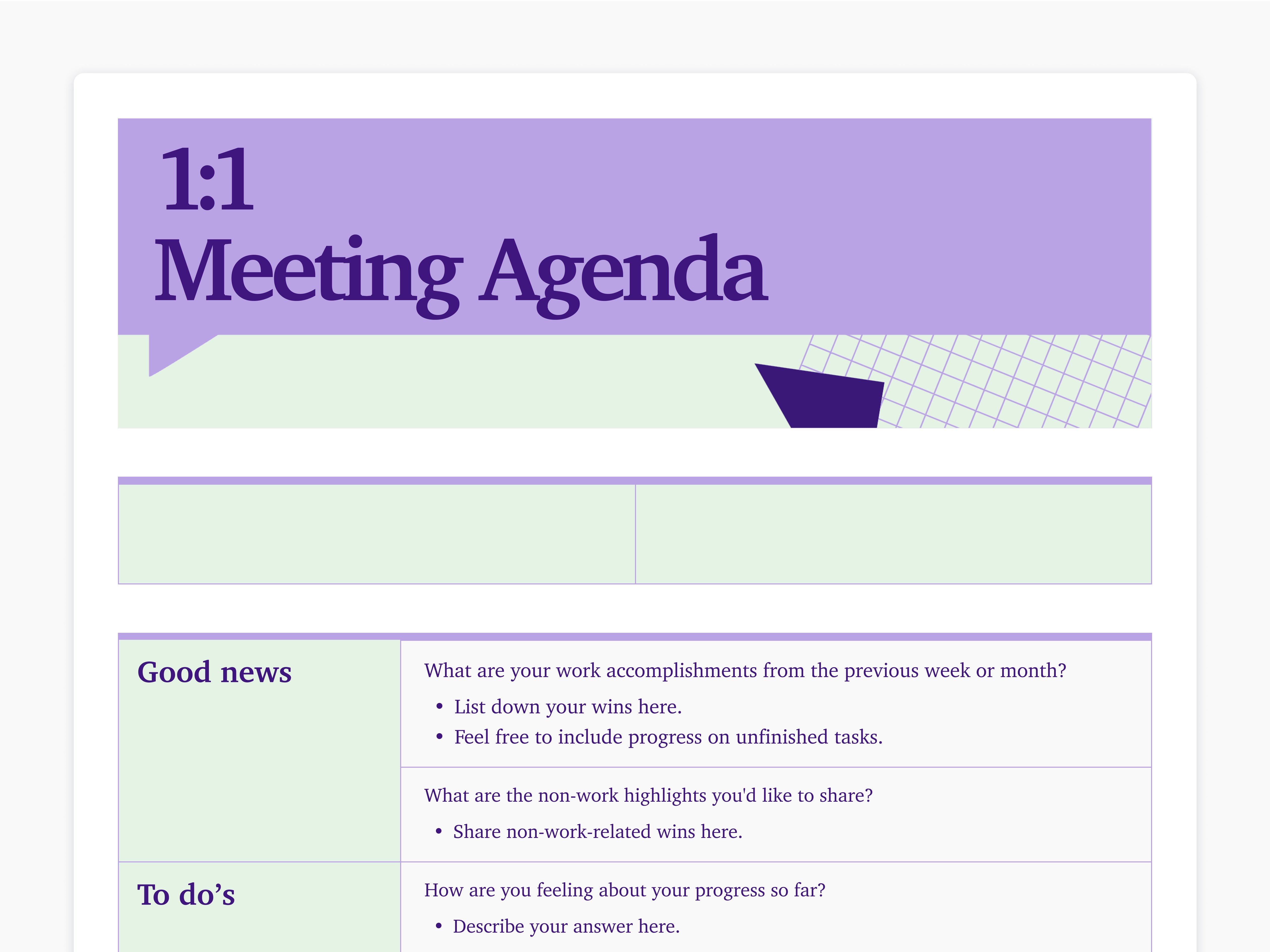 Come scrivere un'agenda per una riunione (esempi e consigli) | Canva