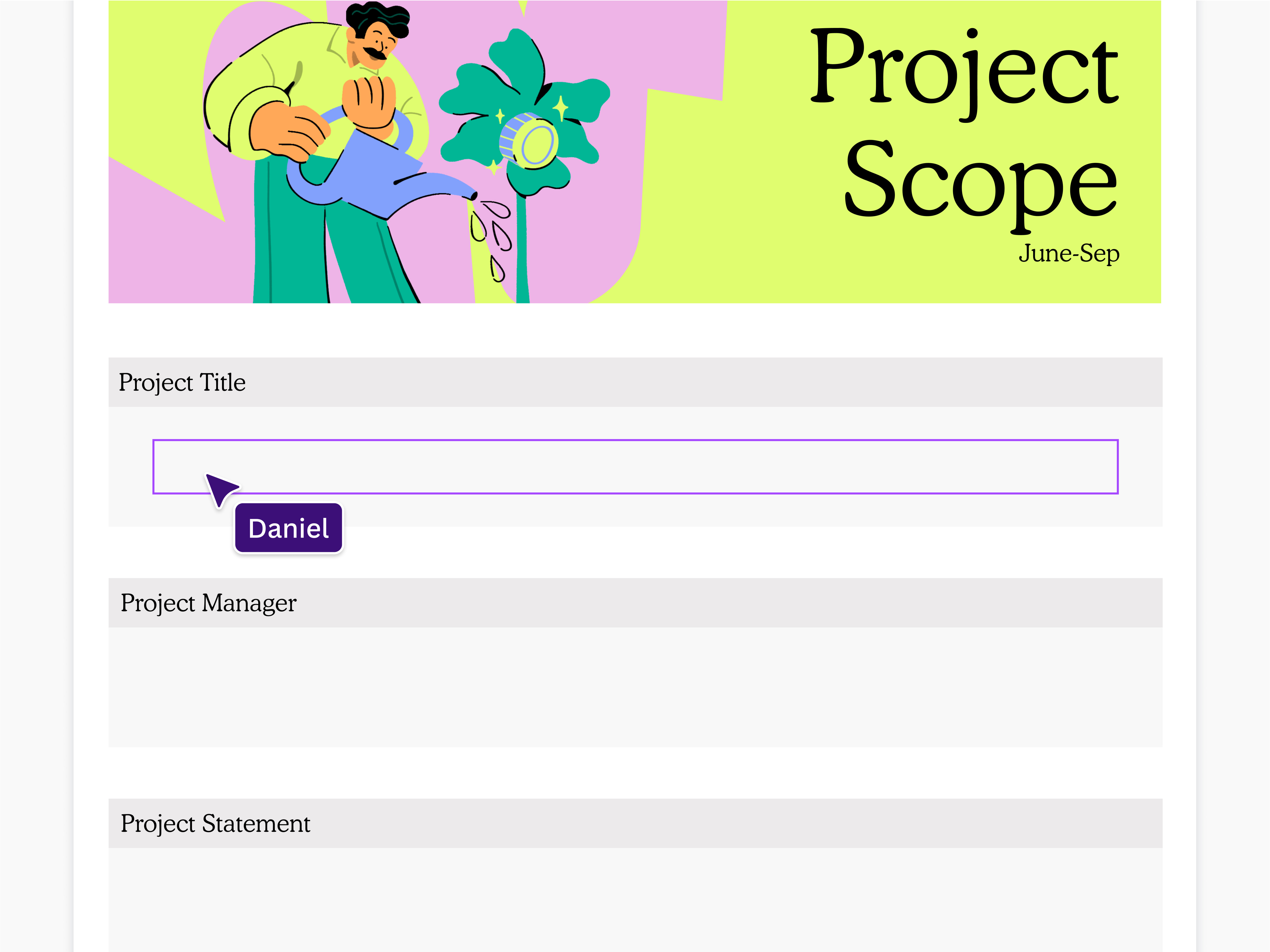 Project scope: come scriverlo, esempi e suggerimenti gratis | Canva