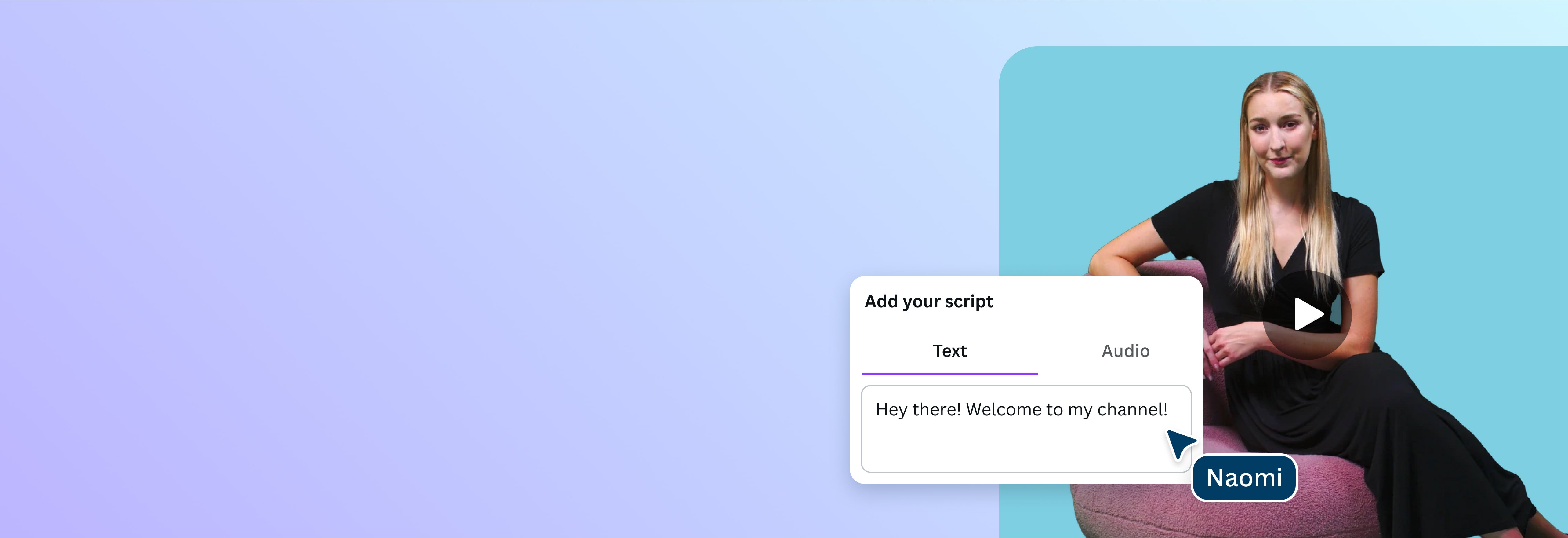 Gratis online AI script naar video generator | Canva
