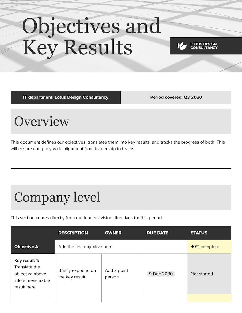 What is an OKR? (Examples and Tips) | Canva