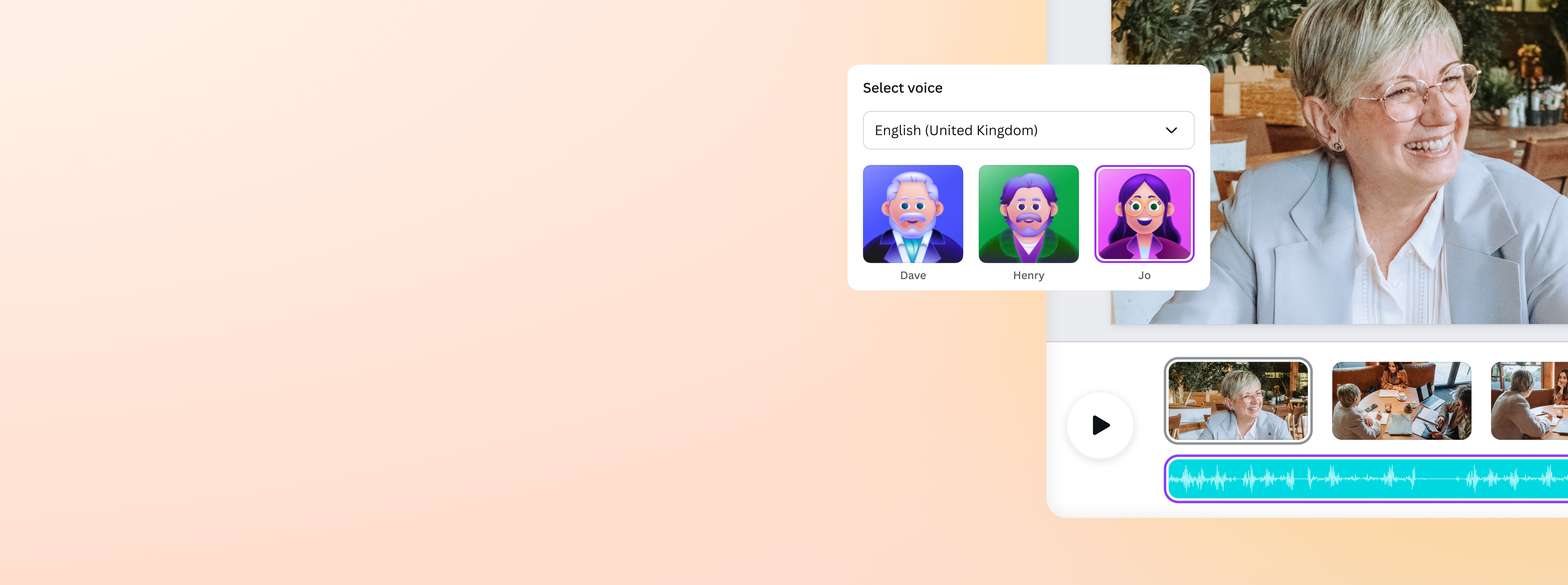 Britse accentgenerator: maak online AI-voice-overs | Canva