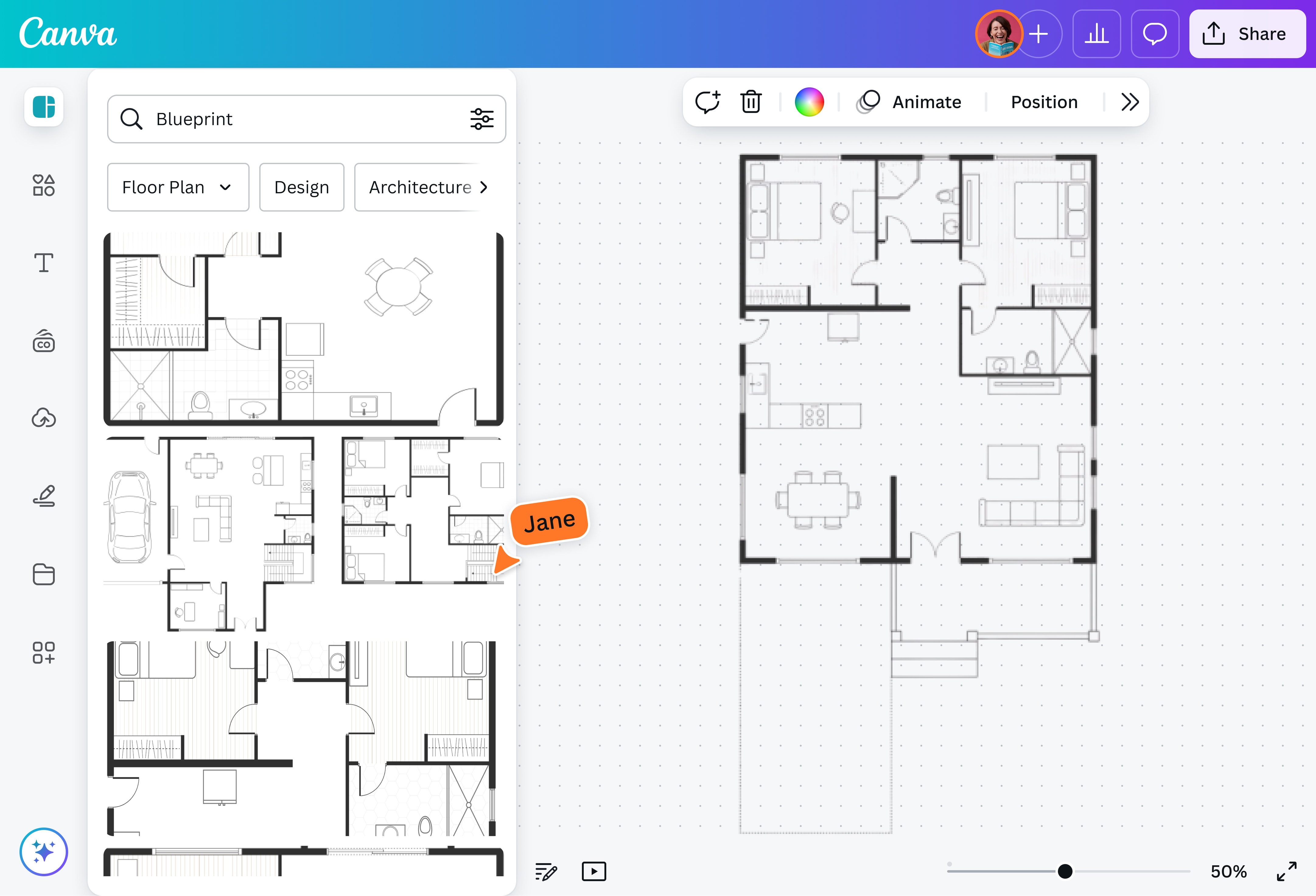 Créateur de blueprint en ligne gratuit | Canva