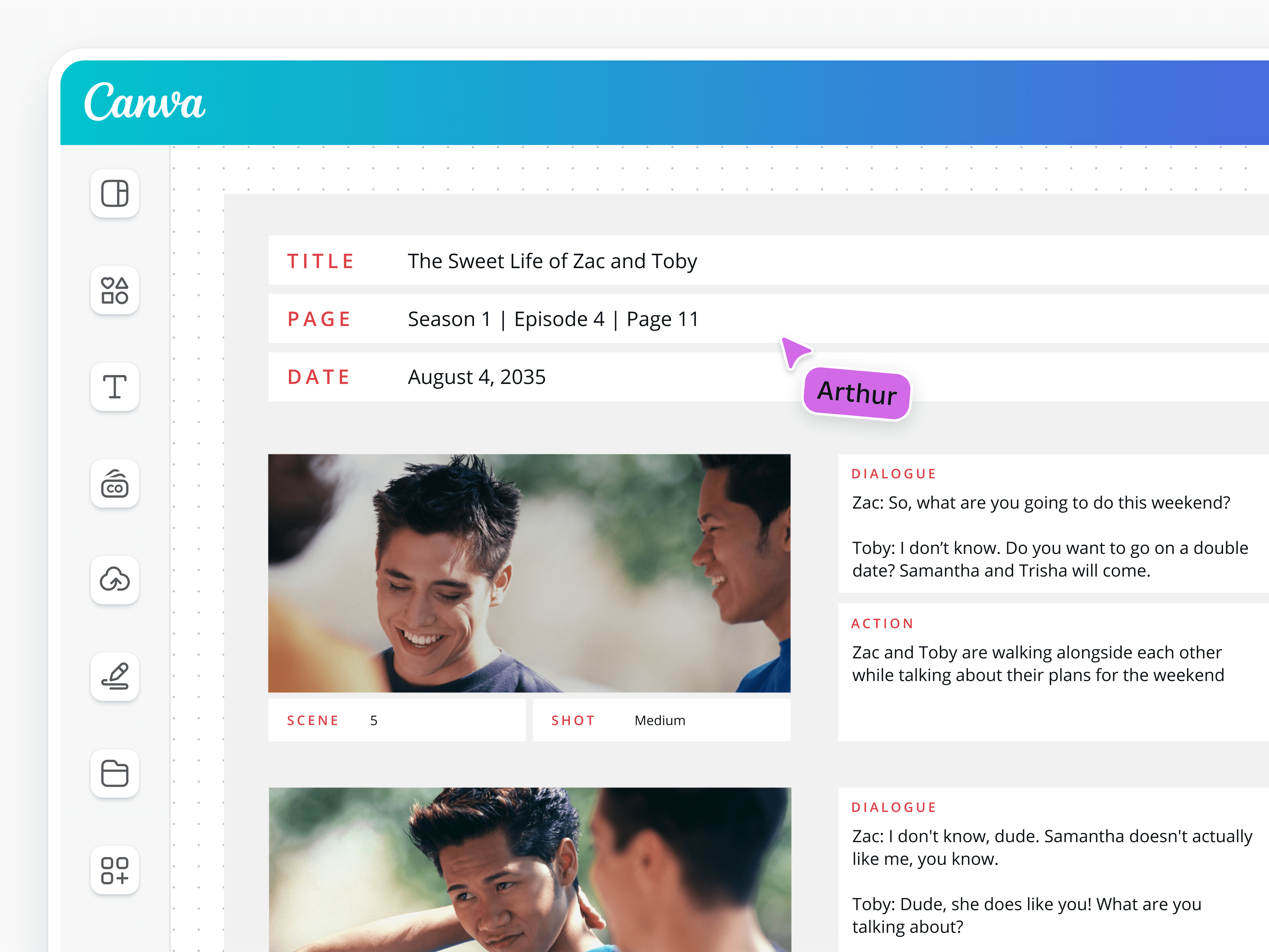 Como criar um storyboard (exemplos e modelos) | Canva