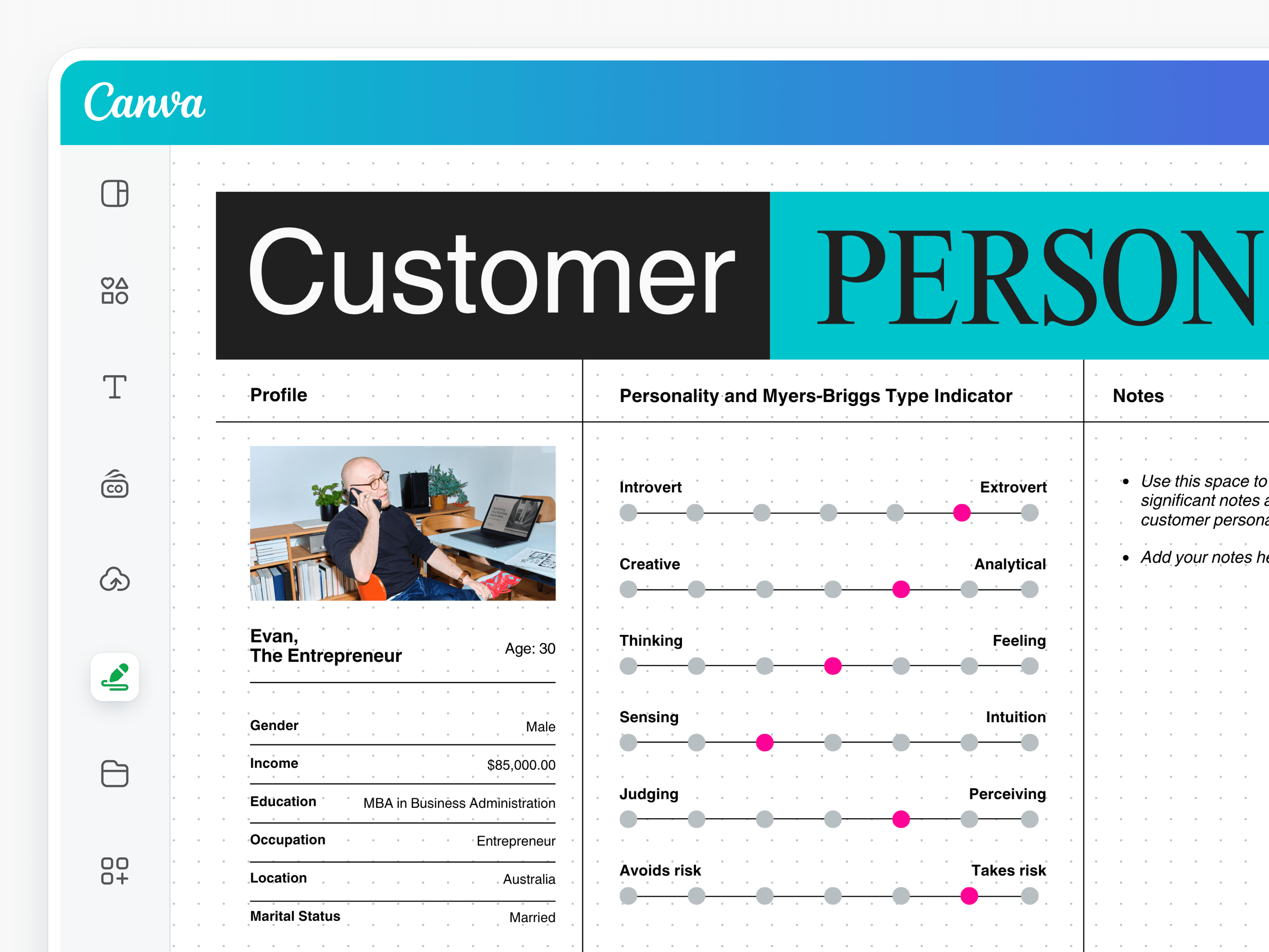 How to Create a User Persona (Free Templates & Tips) | Canva