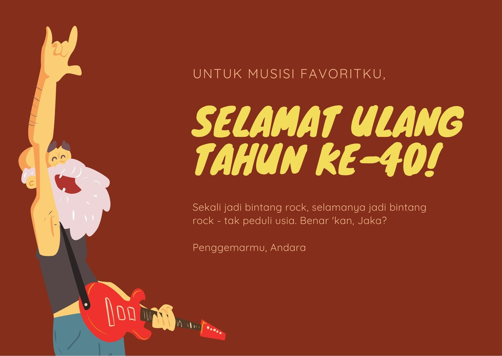 Desain Kartu Ucapan Ulang Tahun Online, Gratis - Canva