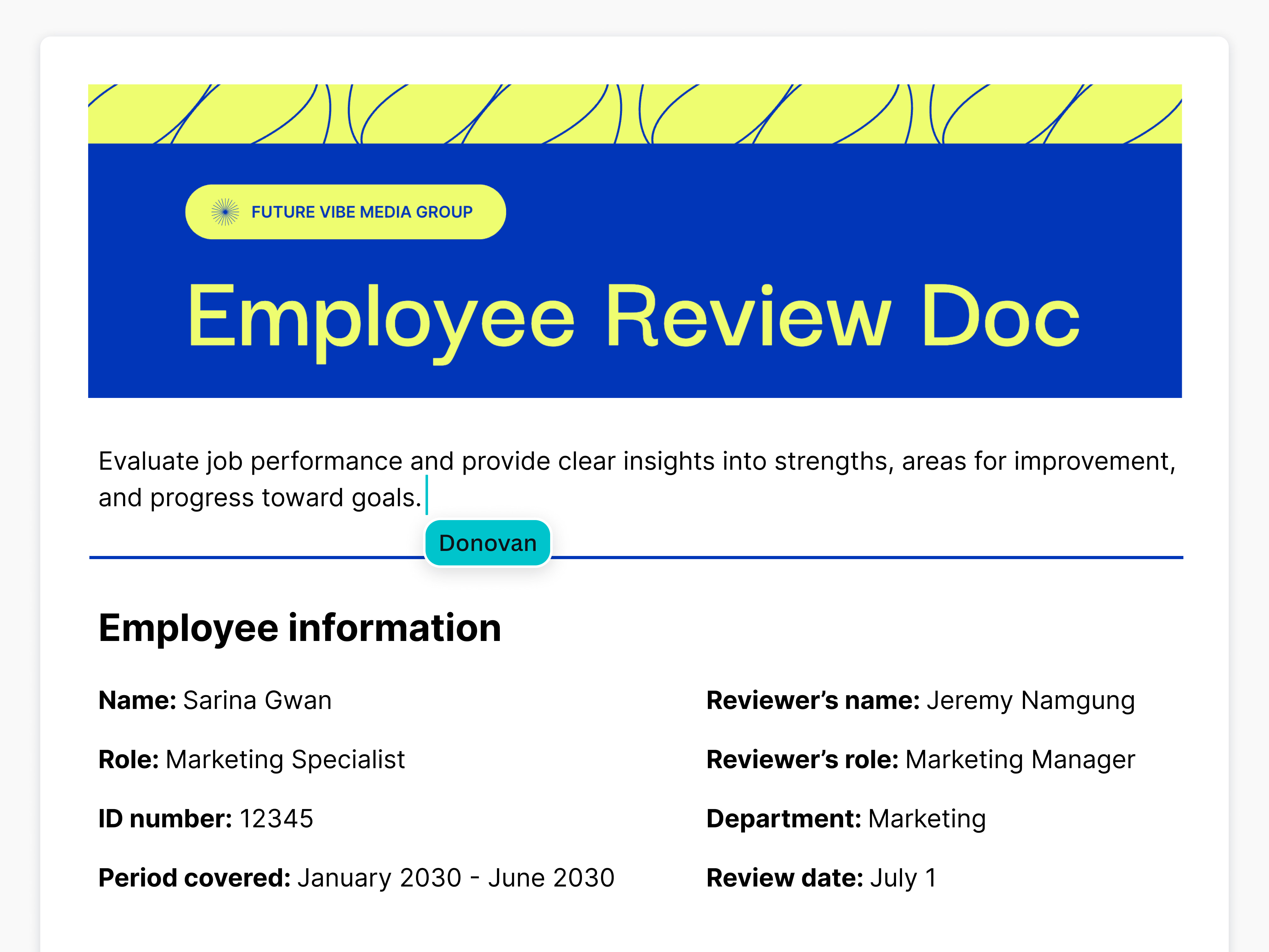 How to Write an Employee Review (Templates & Tips) | Canva
