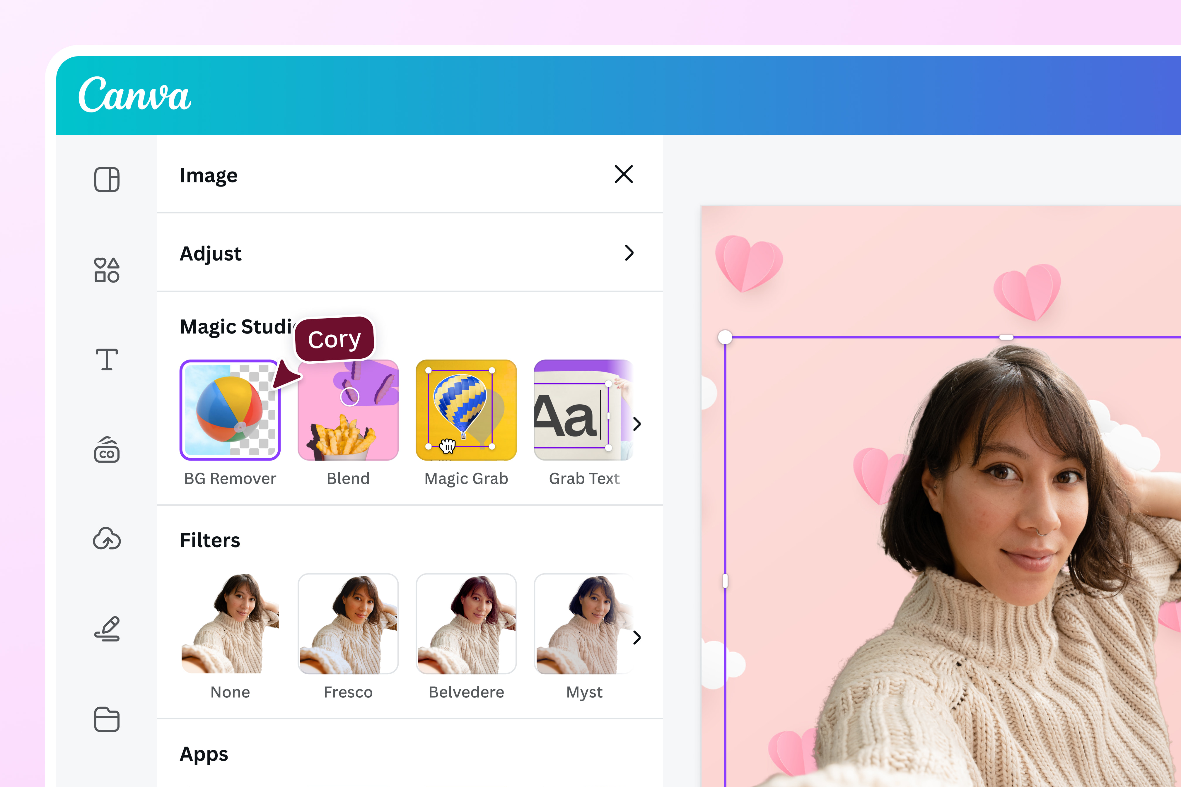 Enlever le texte d'une image par IA | Canva