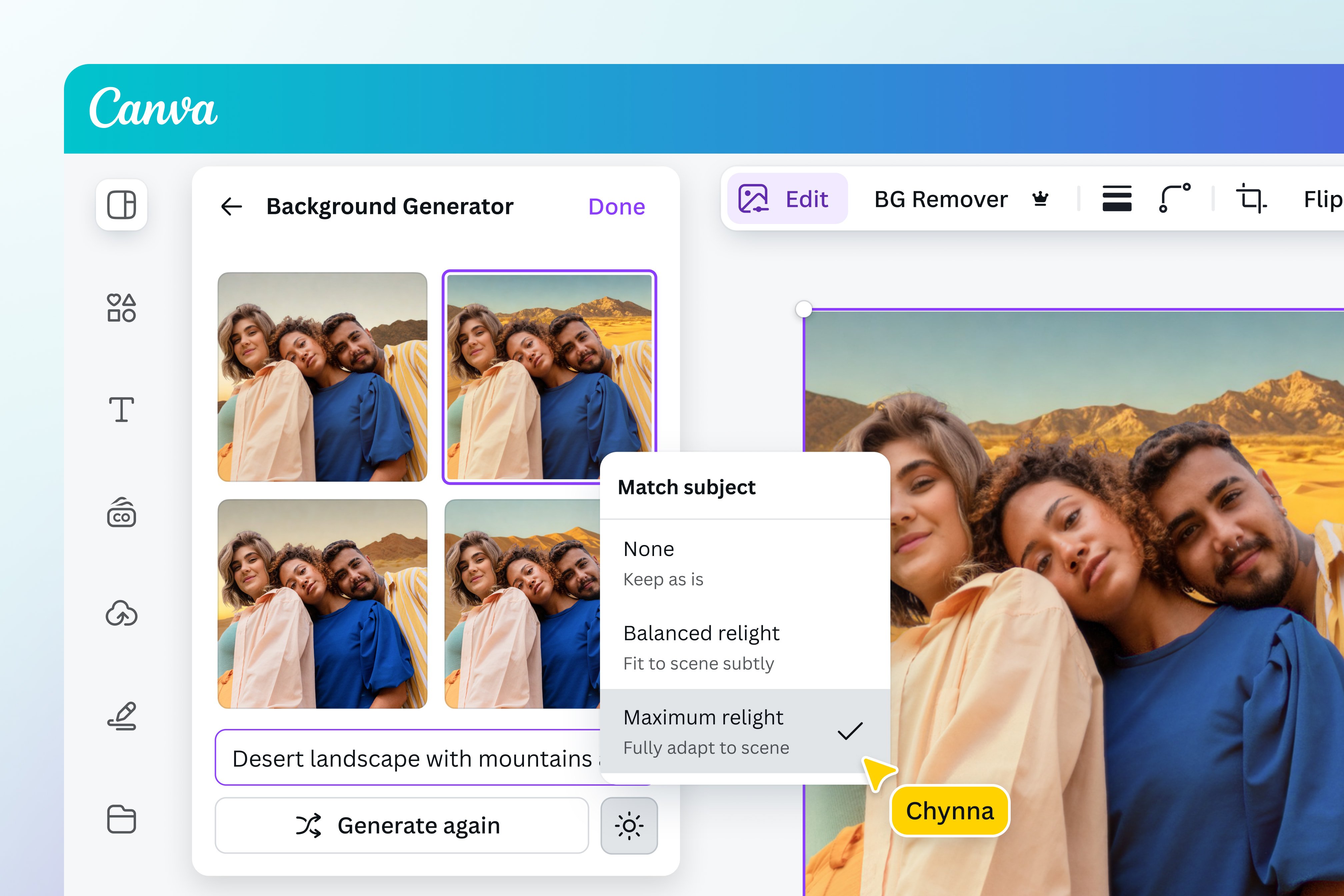 Online photo background change | Canva
