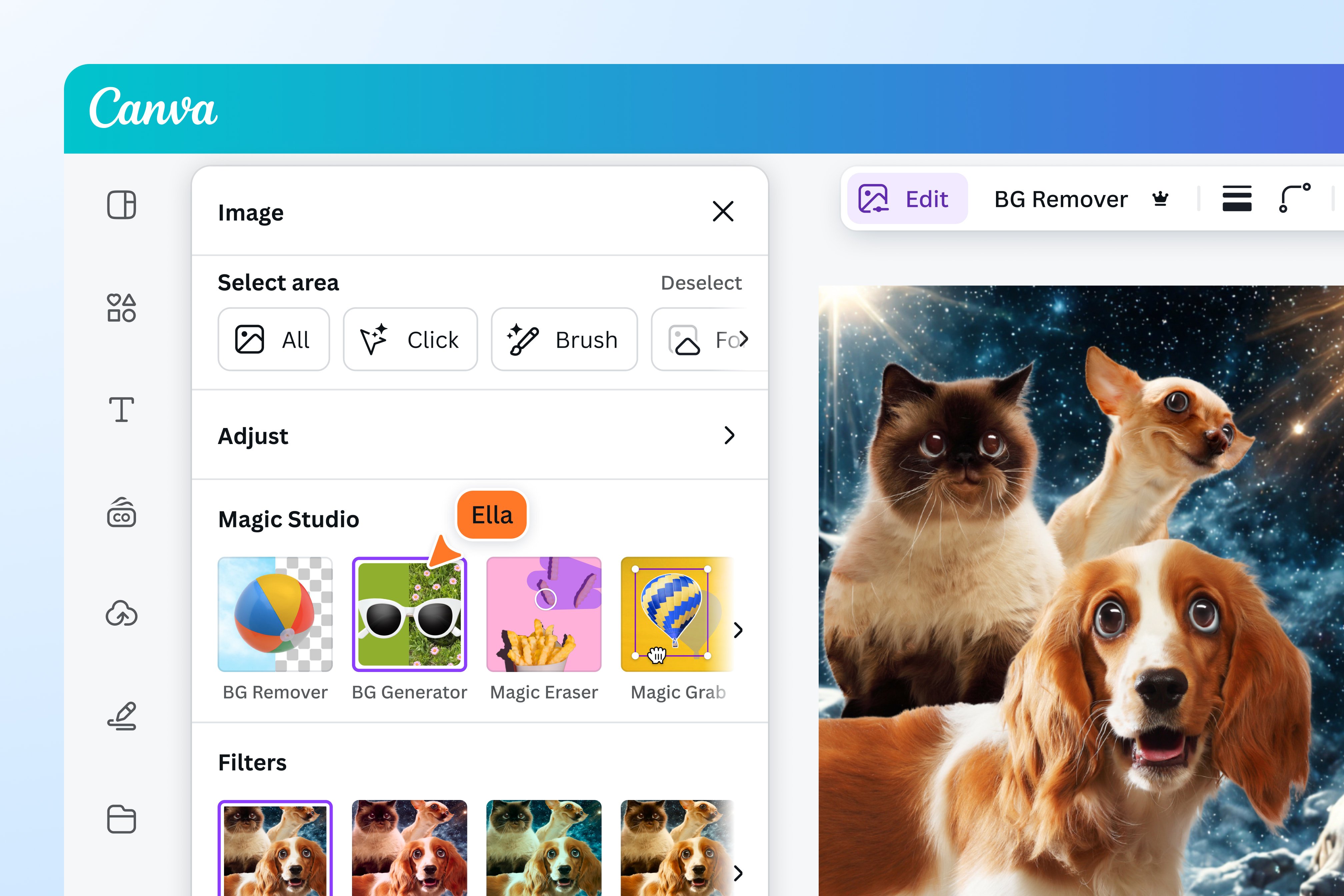 Online photo background change | Canva