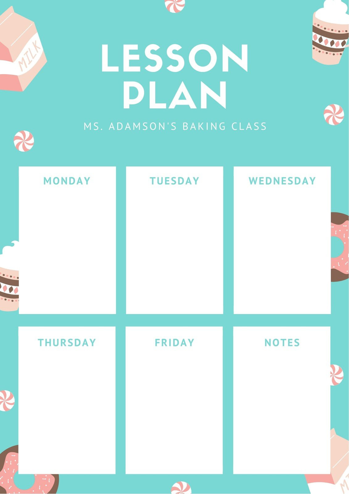 Free Online Weekly Lesson Plan Maker | Canva