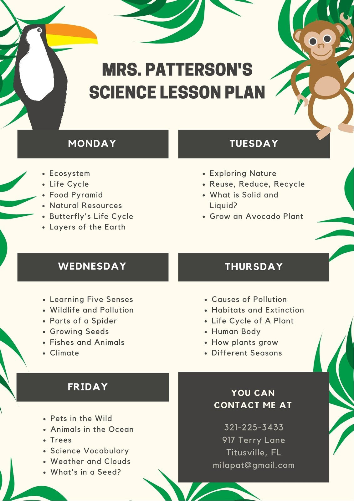Free Online Weekly Lesson Plan Maker | Canva