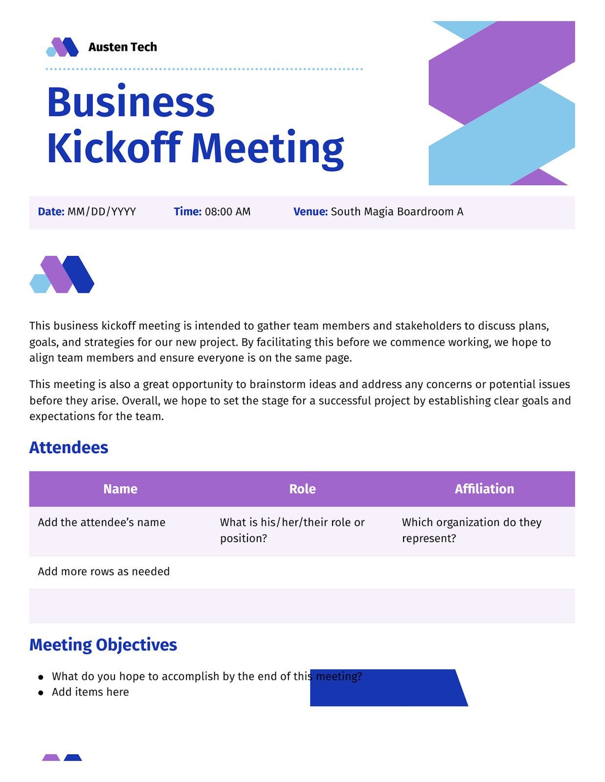 Come organizzare kick off-meeting: modelli e consigli | Canva