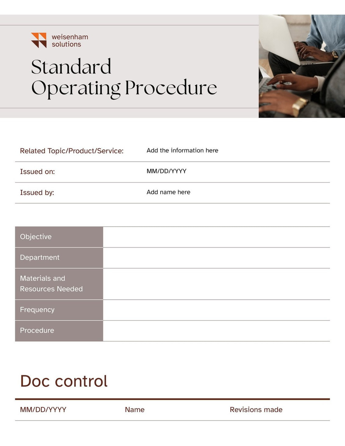 Dental Office Standard Operating Procedure Template
