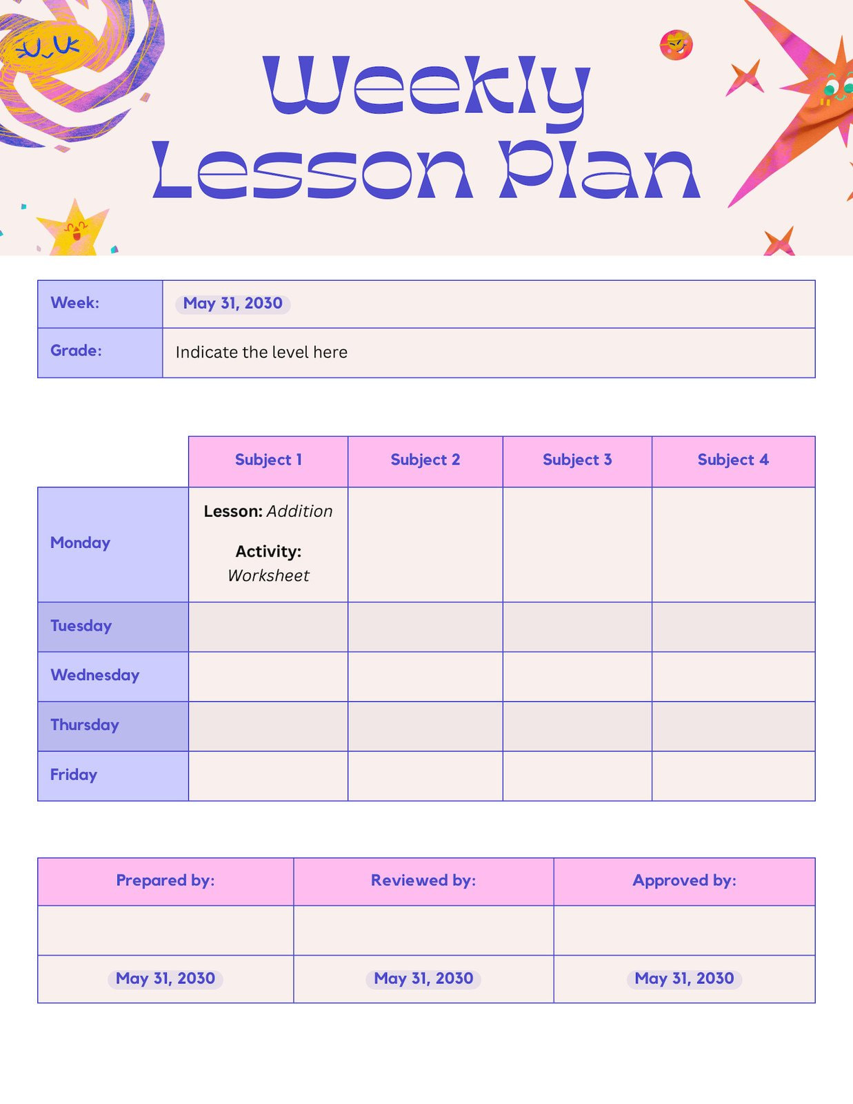 Free Lesson Plan Maker - Online Lesson Plan Examples | Canva