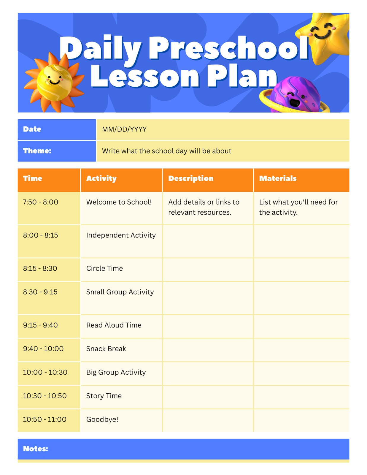 Free Lesson Plan Maker - Online Lesson Plan Examples | Canva