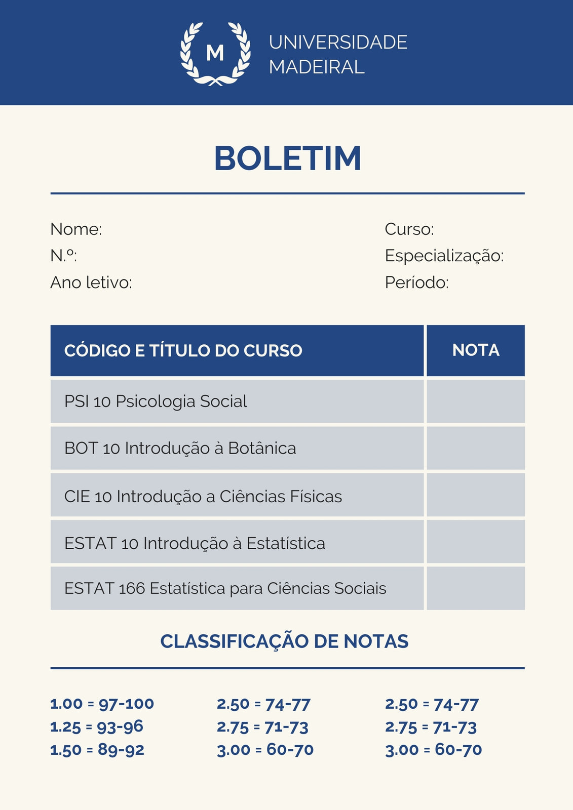 Como fazer boletim escolar online | Canva