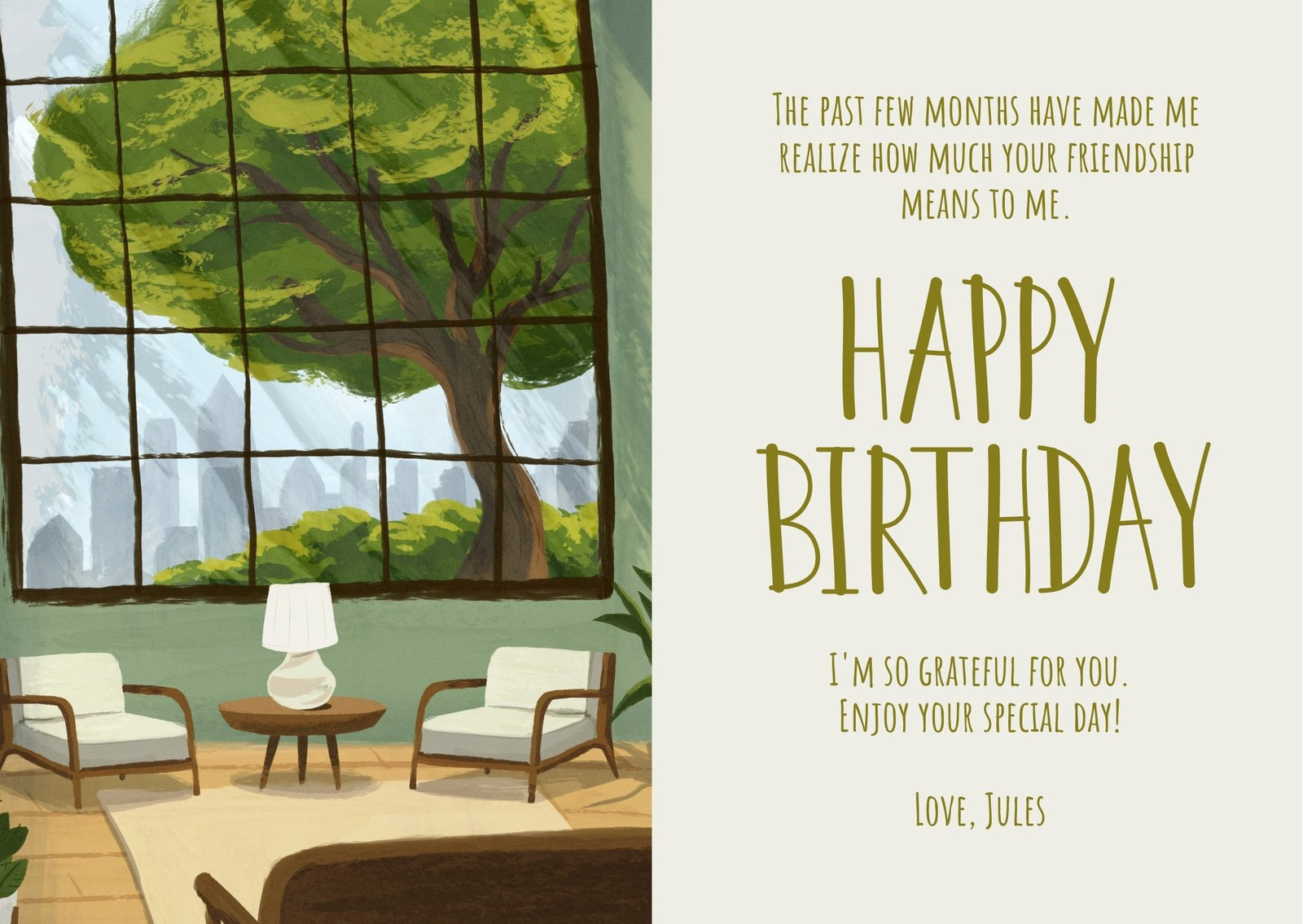 You Bring Joy Happy Birthday Wishes Card For Friends