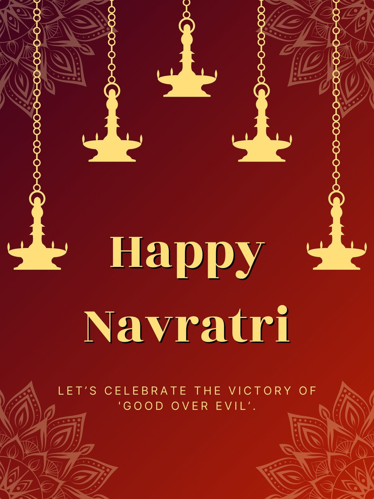 Free Online Navratri Poster Maker by Canva