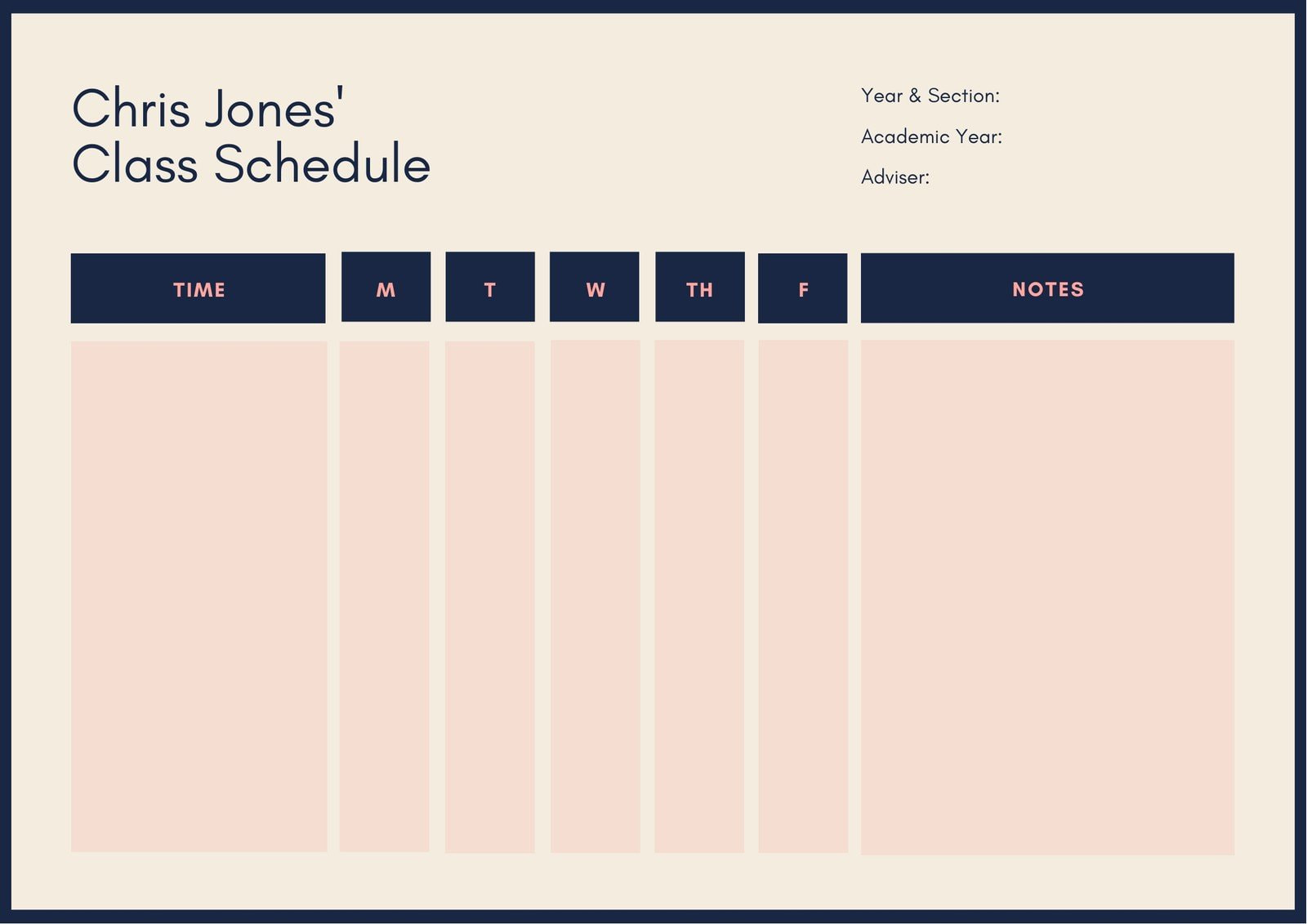 Class Schedule Maker - Create Free Timetables Online | Canva
