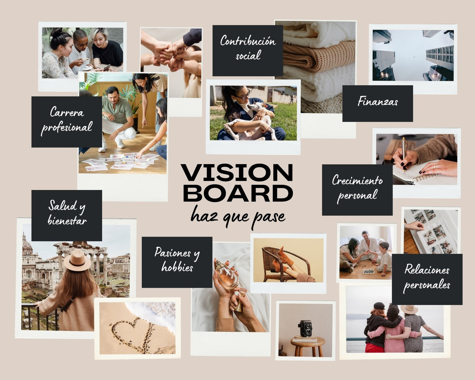 Crea tu vision board 2025 | Canva