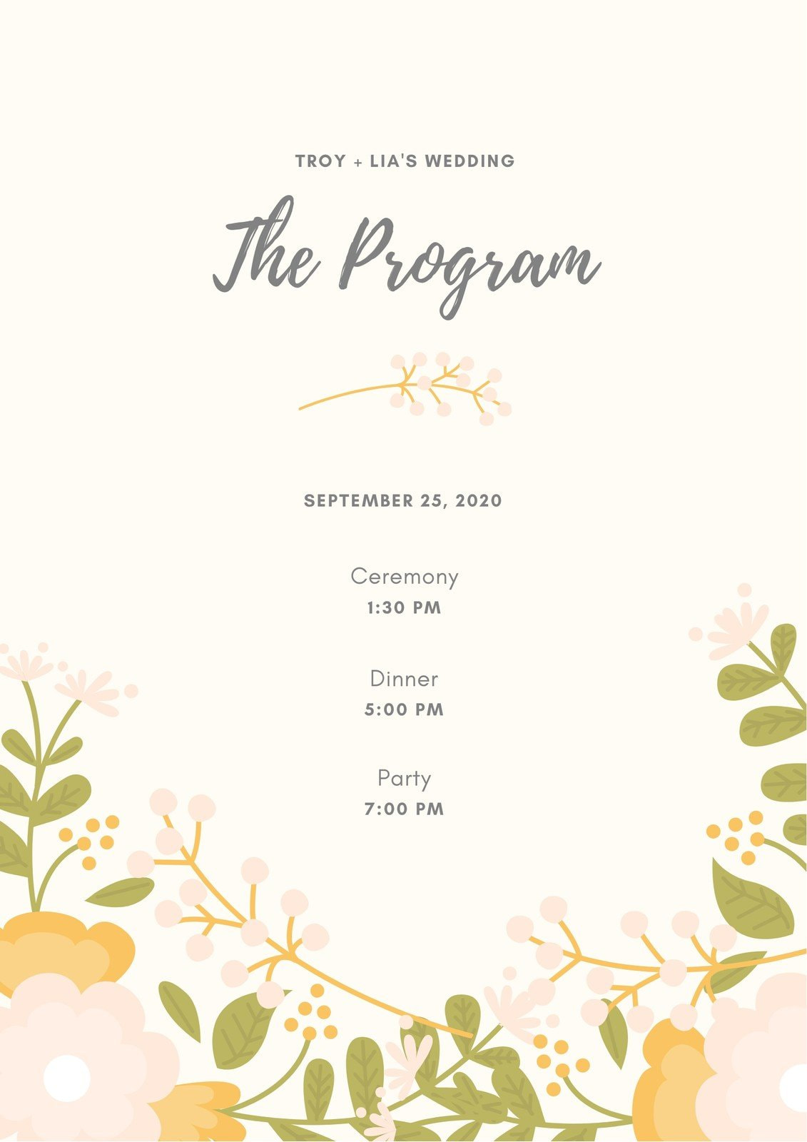 Free Online Wedding Program Maker | Canva