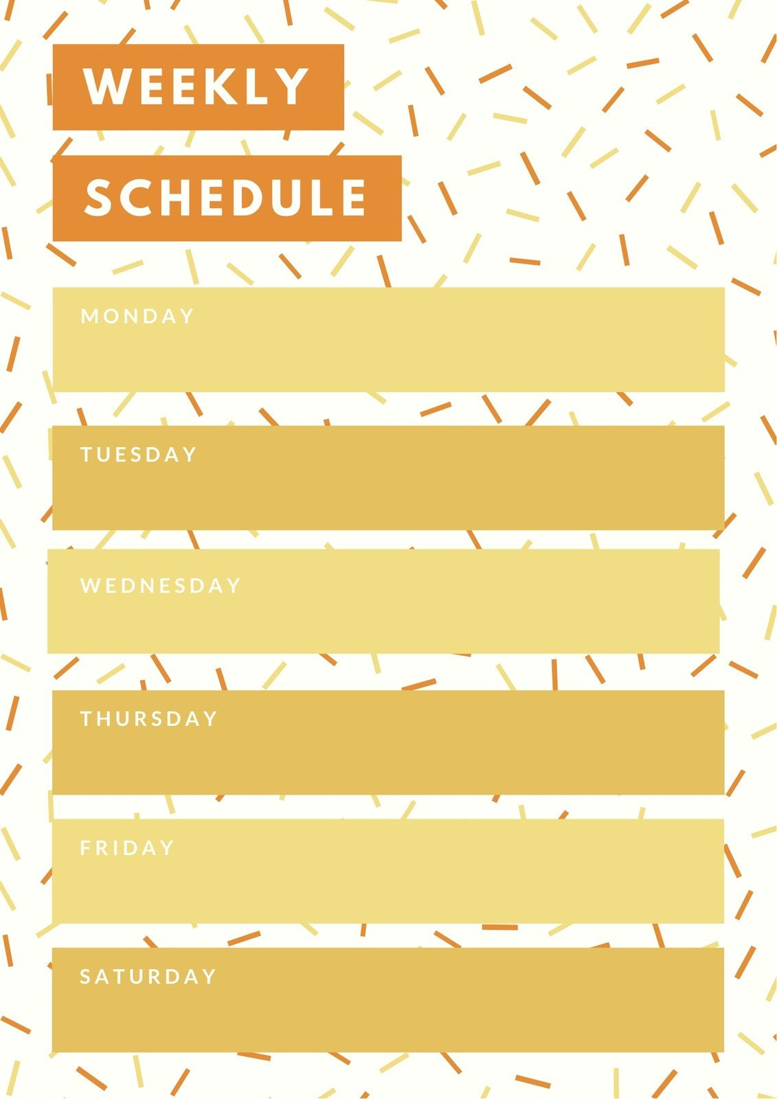 Weekly Schedule Maker Online - Create Weekly Schedules | Canva