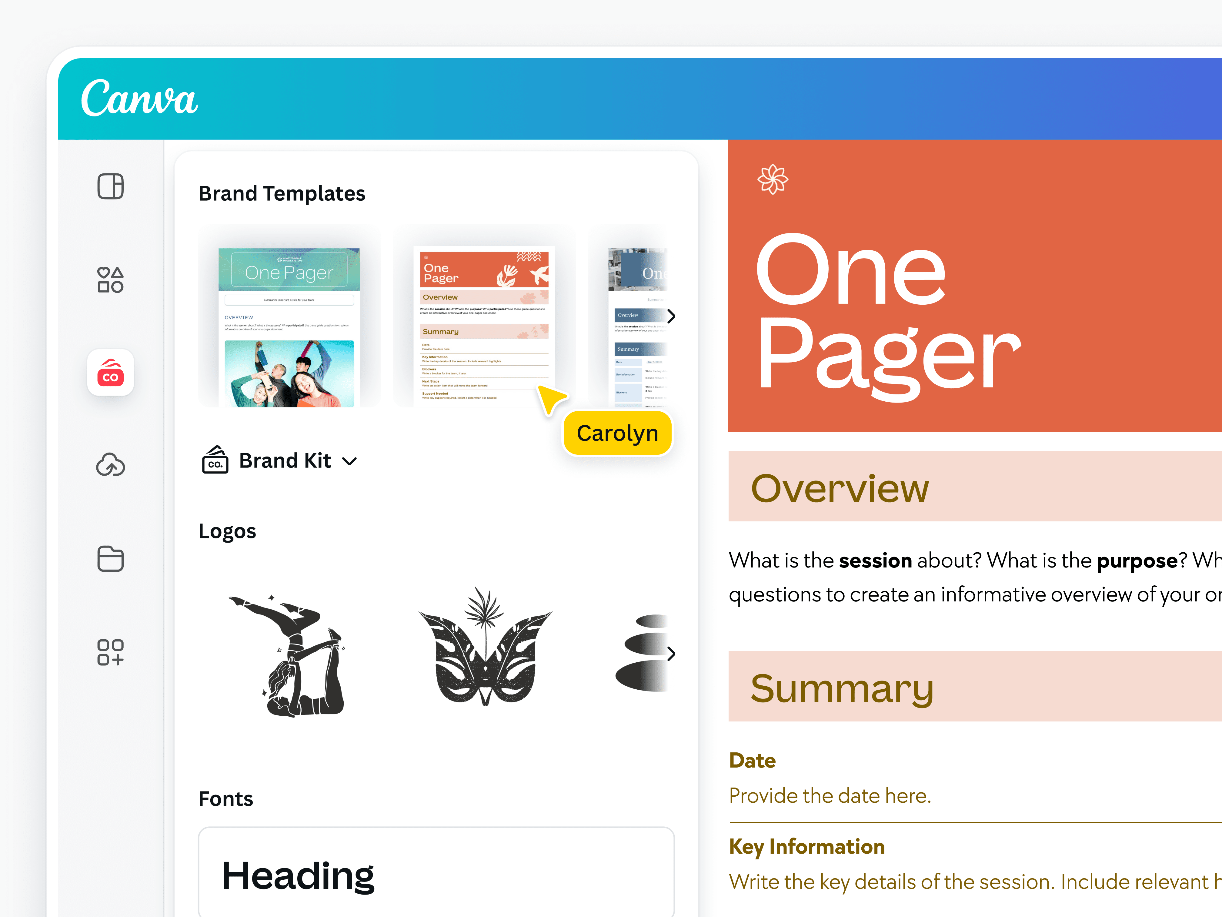 One Pager: guida pratica, modelli e consigli | Canva