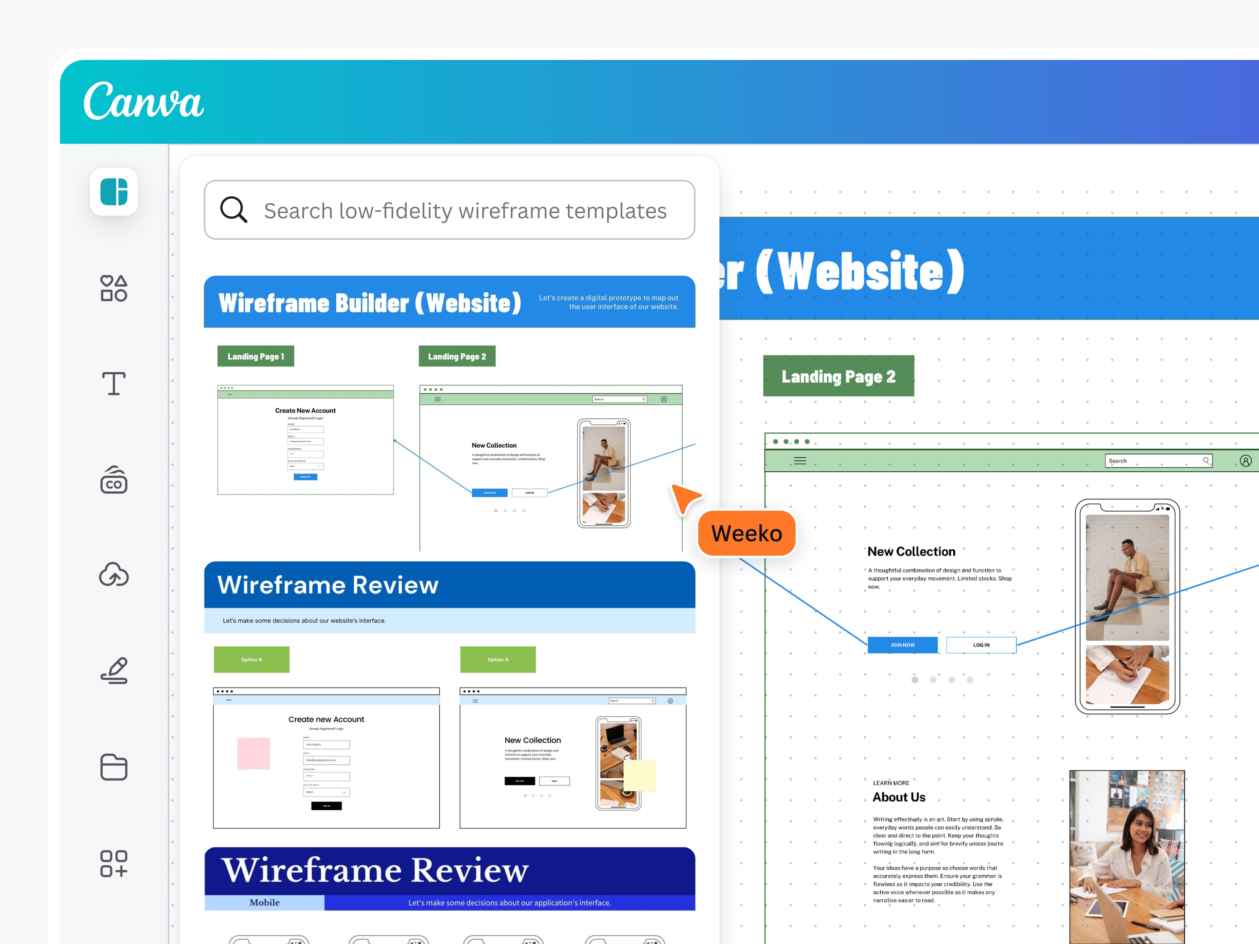 What are low-fidelity wireframes? | Canva