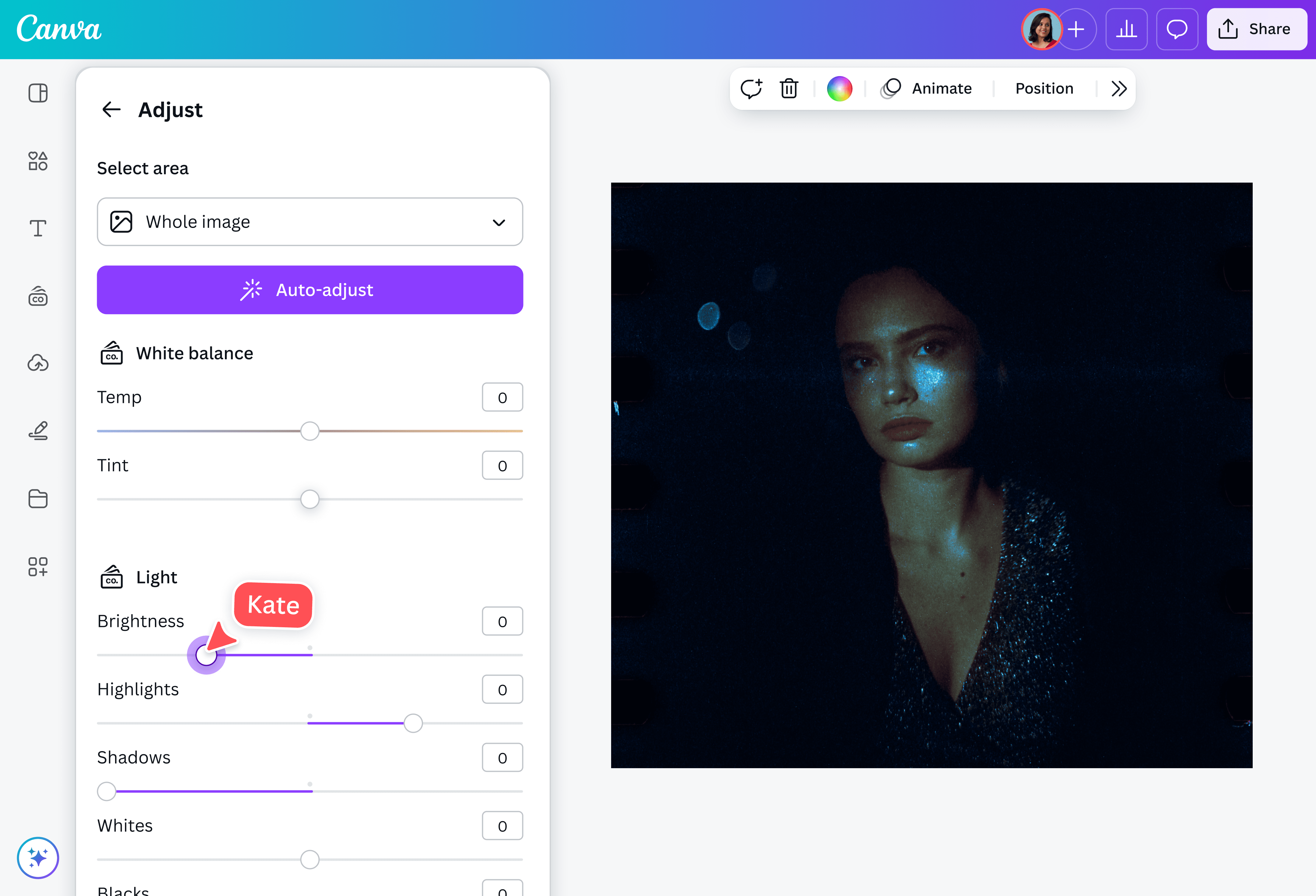 Scurire foto online - Effetto scuro foto gratis | Canva