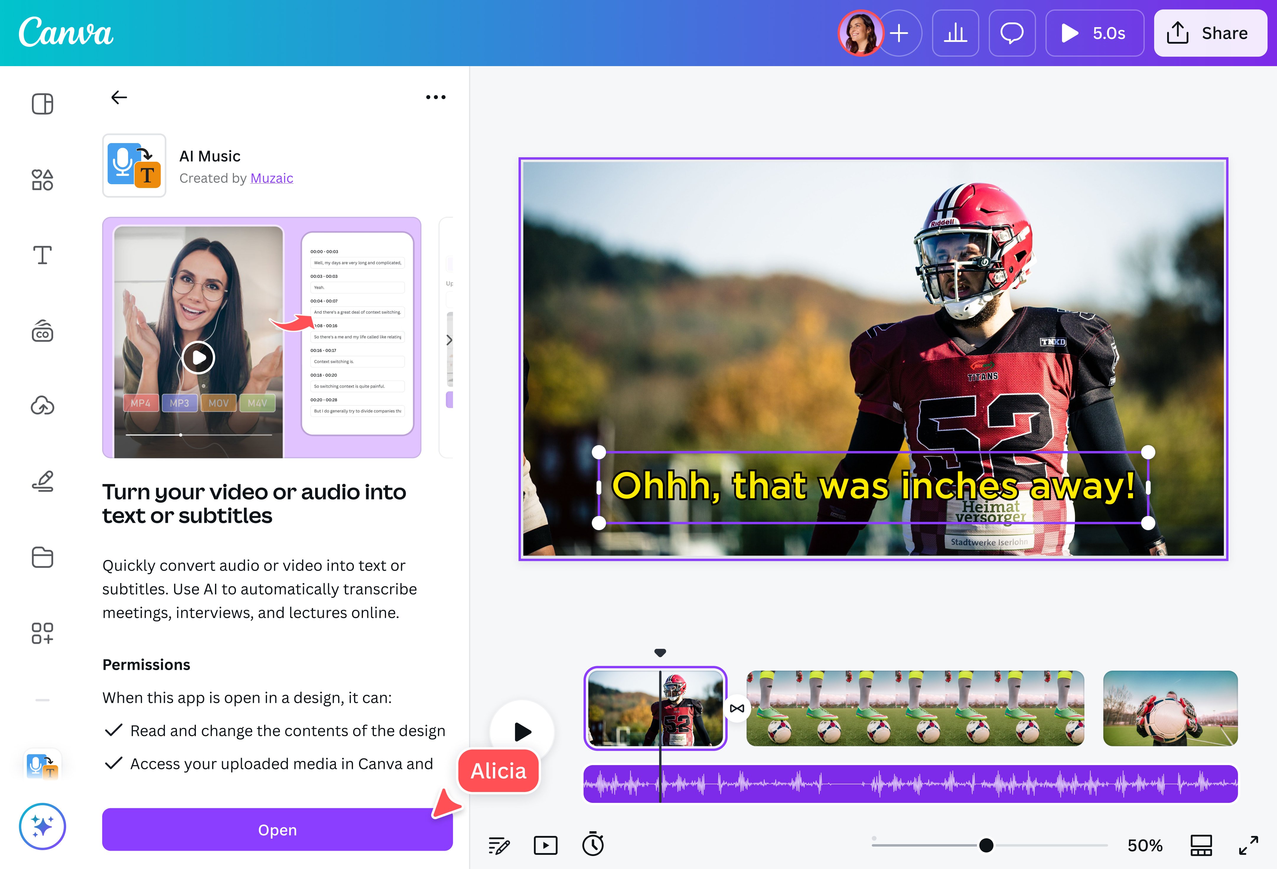 Online audio to text converter | Canva