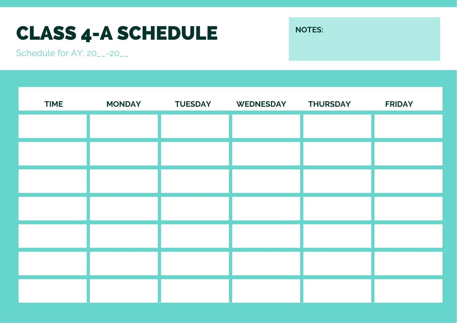 Class Schedule Maker - Create Free Timetables Online | Canva