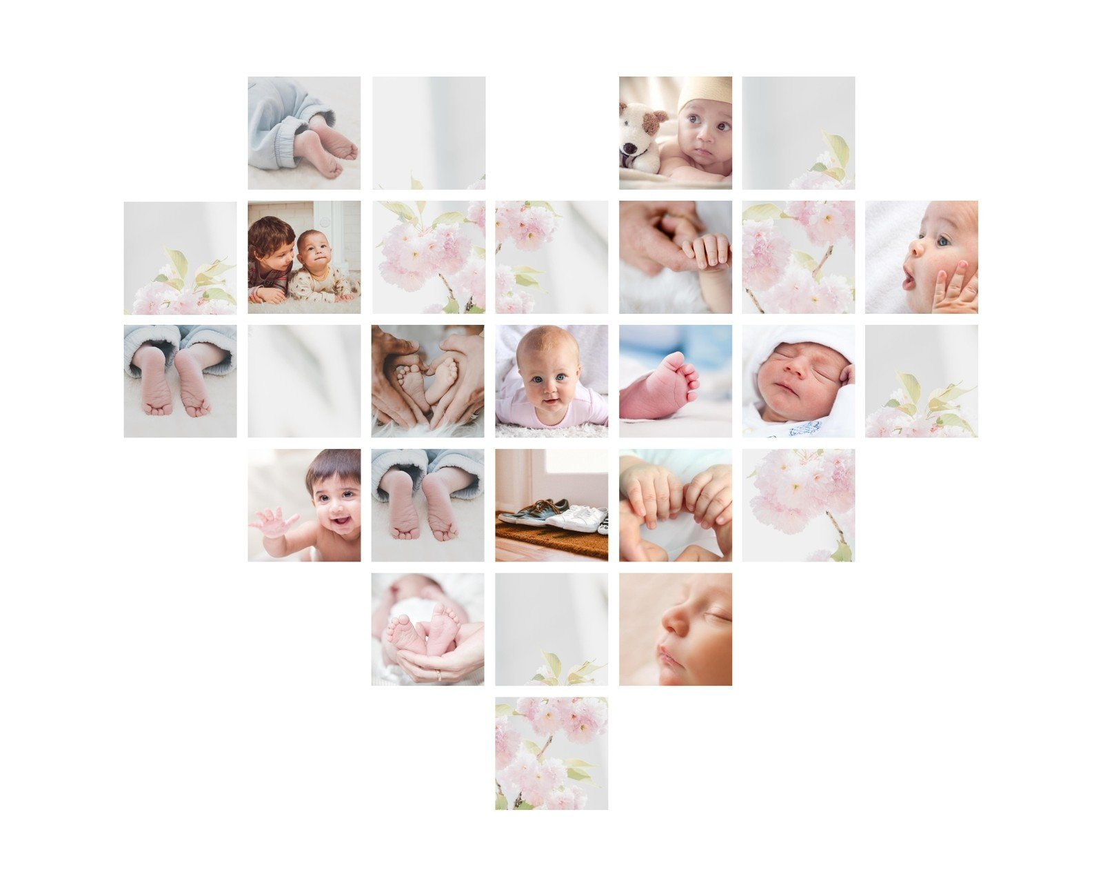 Maak je eigen hartvormige foto collage