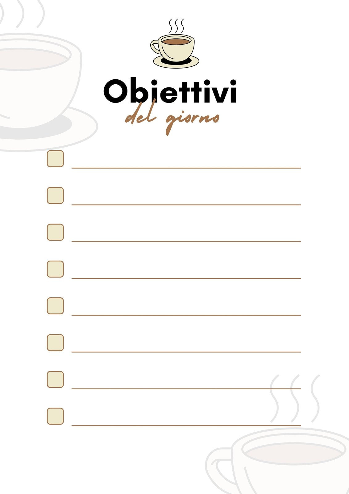 Modello Di Checklist Semplice