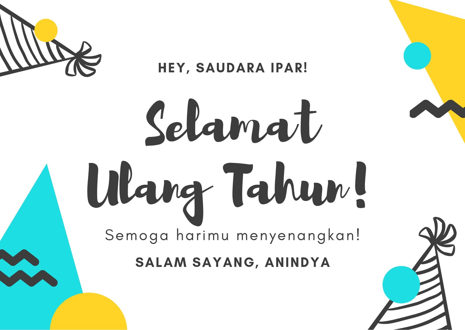 Desain Kartu Ucapan Ulang Tahun Online, Gratis - Canva