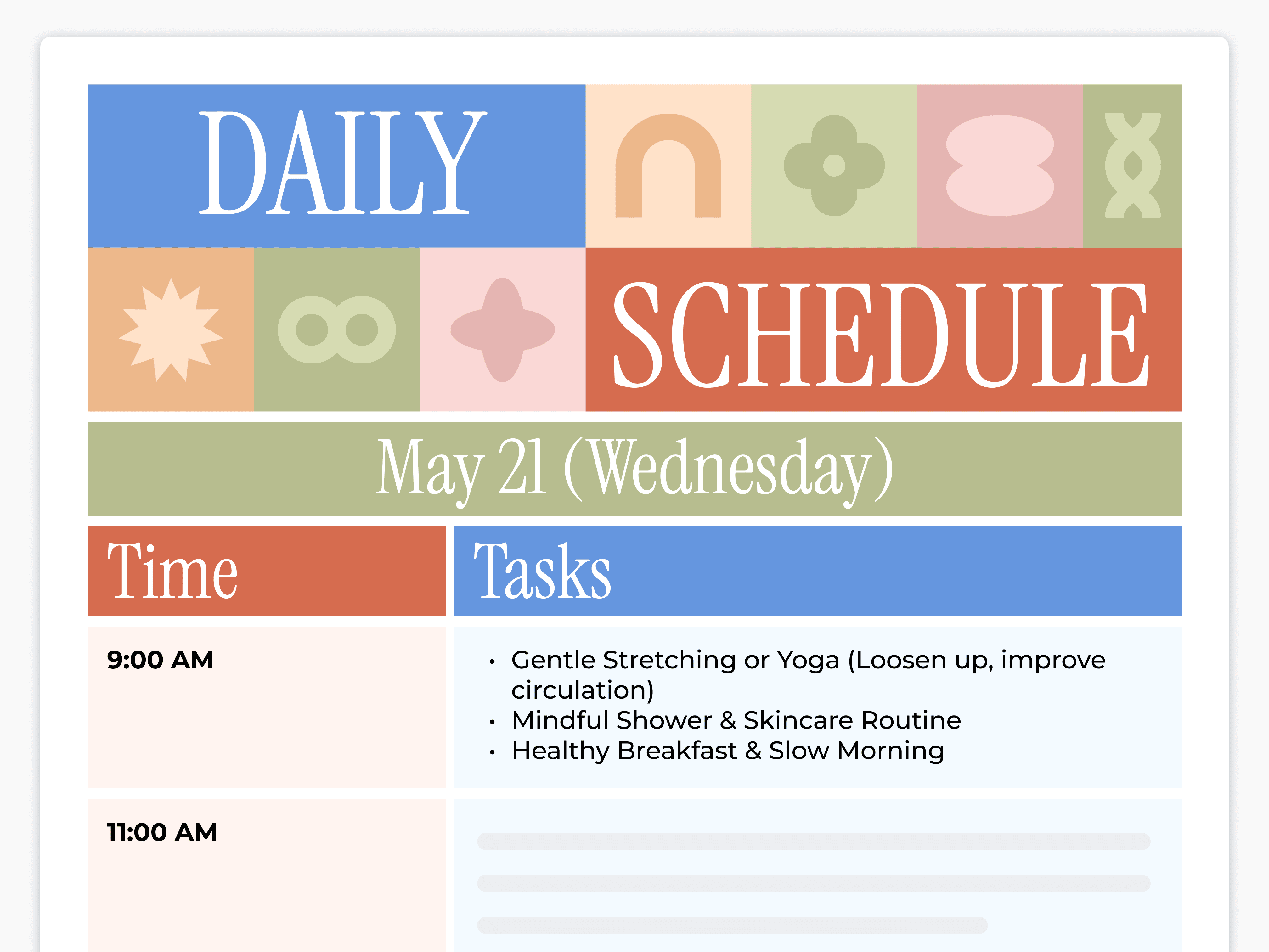 Cómo hacer una agenda diaria (ejemplos y plantillas) | Canva