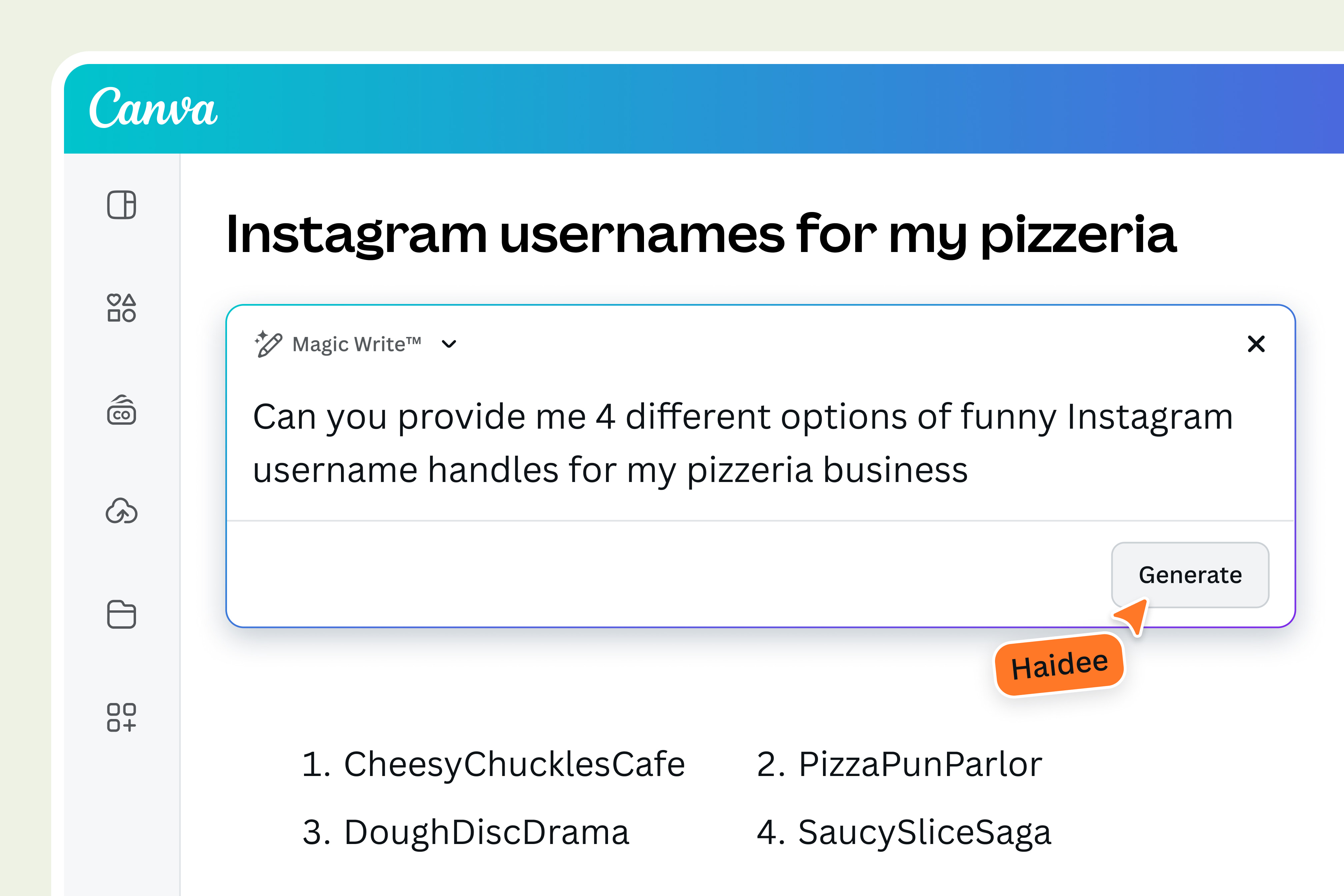 Username generator: generatore nomi utente gratis online | Canva